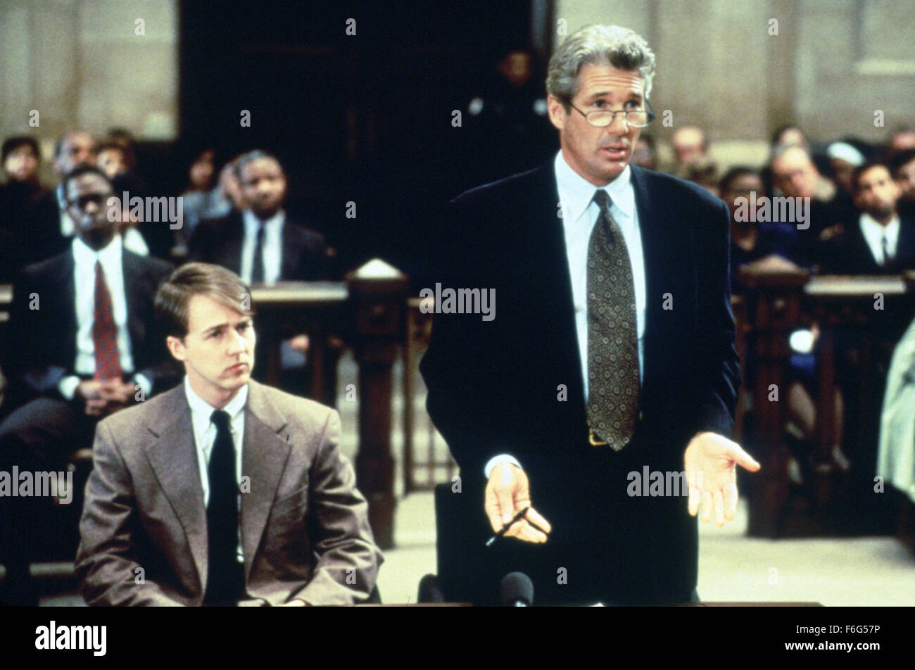 Apr 03, 1996; Hollywood, CA, USA; EDWARD NORTON (left) as Aaron ...