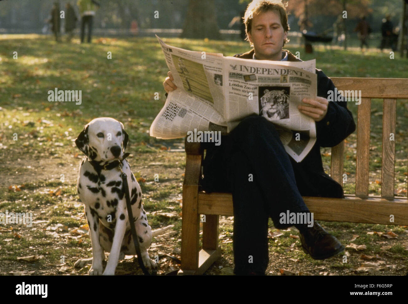 Jun 05, 2000; Hollywood, CA, USA; JEFF DANIELS as Roger with his dog ...