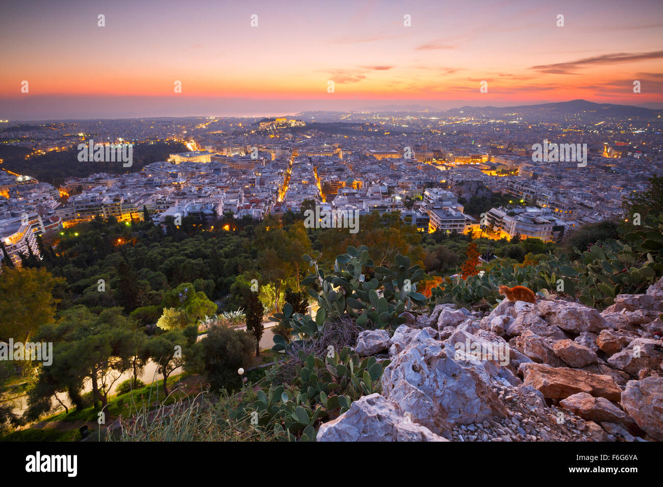 View of Athens from Lycabettus Hill, Greece Stock Photo - Alamy