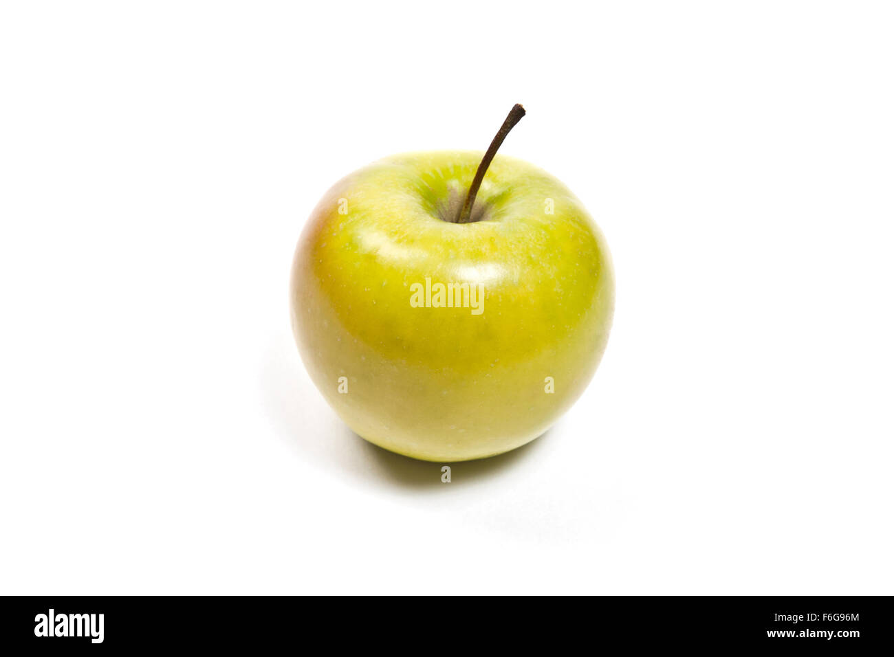 Single fresh green apple. Isolated on white background Stock Photo - Alamy