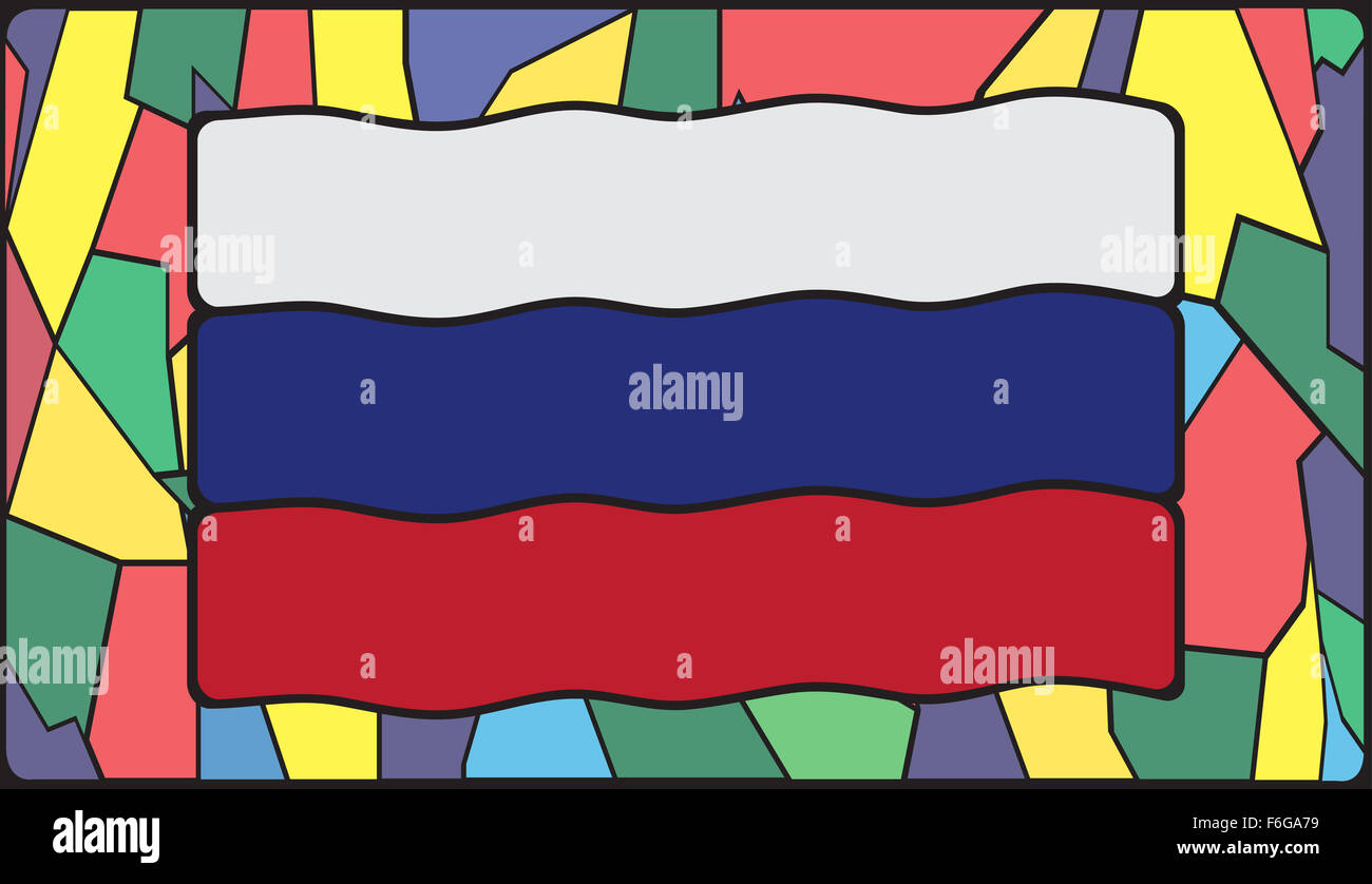A Russia flag design on a stained glass window Stock Photo - Alamy