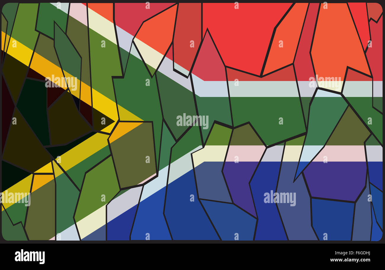 A South Africa flag design on a stained glass window Stock Photo - Alamy