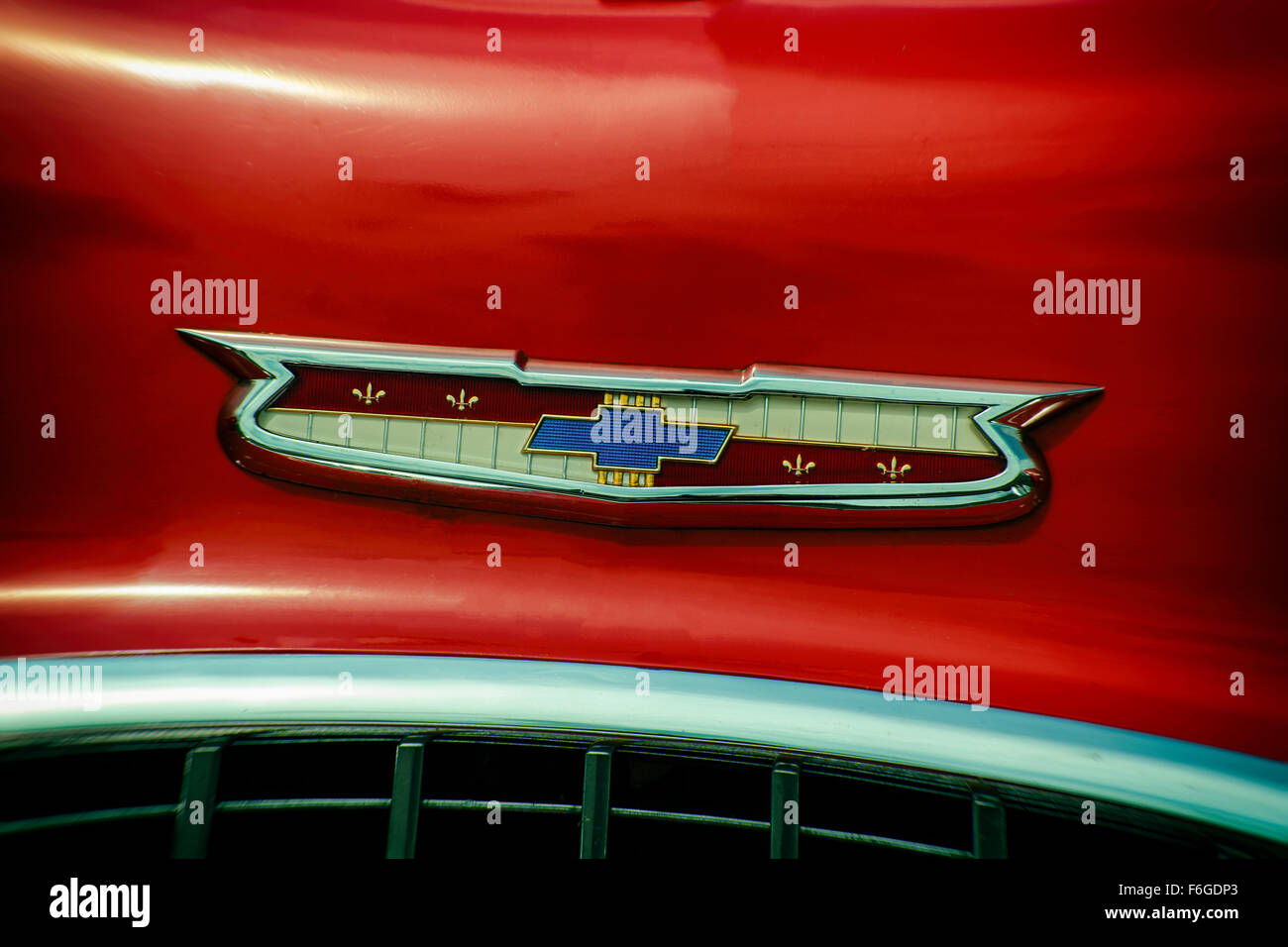 Car badge 1955 Chevrolet Bel Air Stock Photo - Alamy