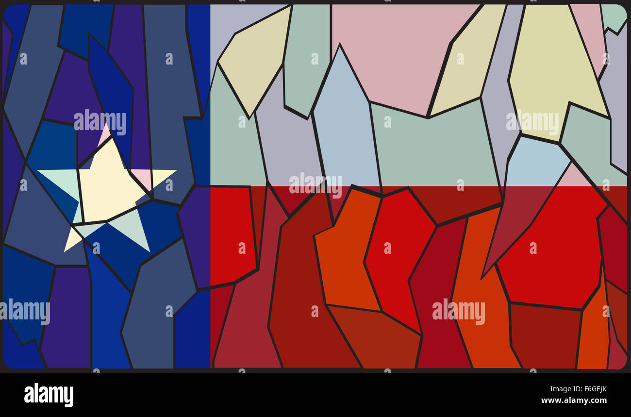 A Texas flag design on a stained glass window Stock Photo - Alamy