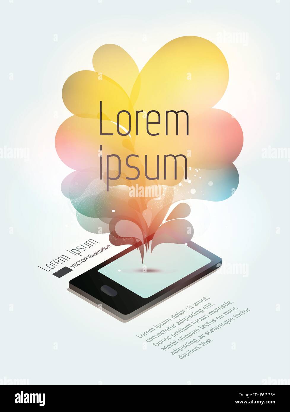 Abstract background realistic smartphone Stock Vector Images - Alamy