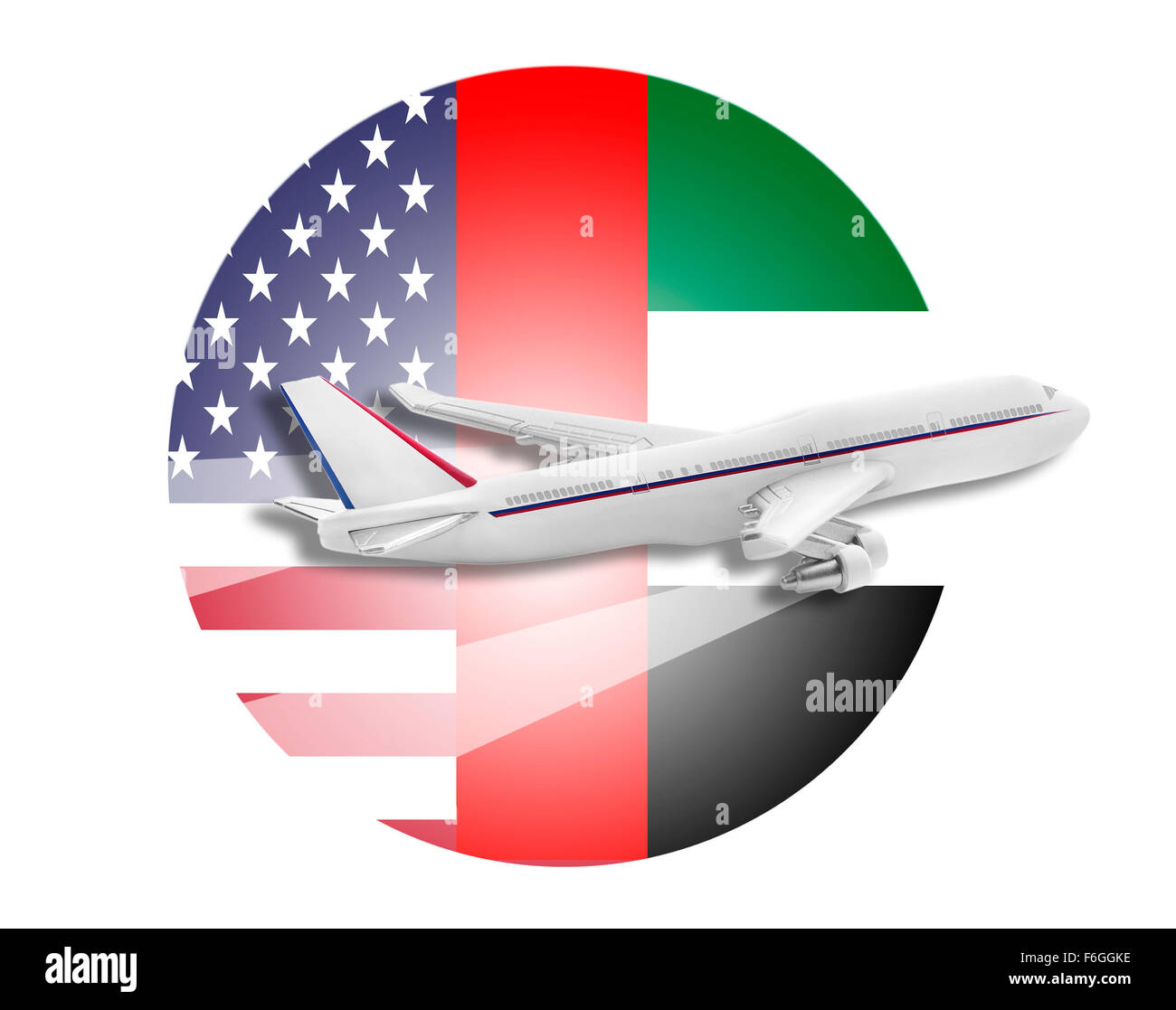 Plane united arab emirates flag hi-res stock photography and images - Alamy