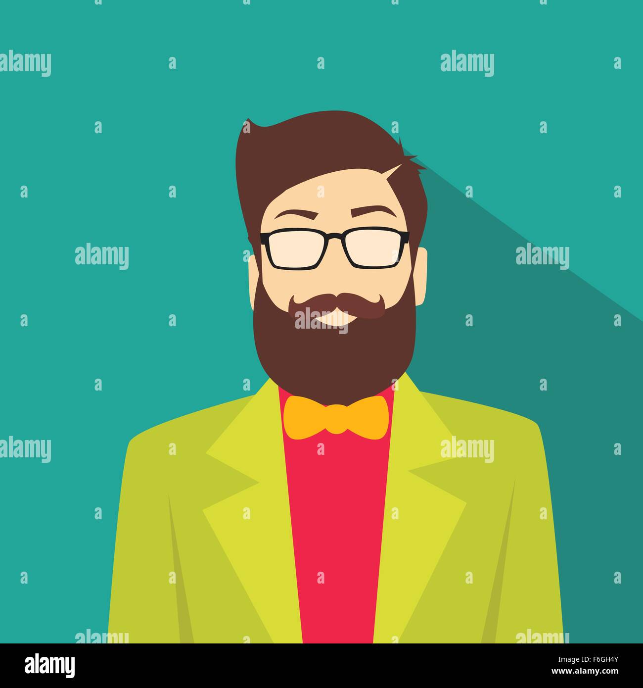 Profile Icon Male Avatar Man Hipster Style Fashion Stock Vector Image ...