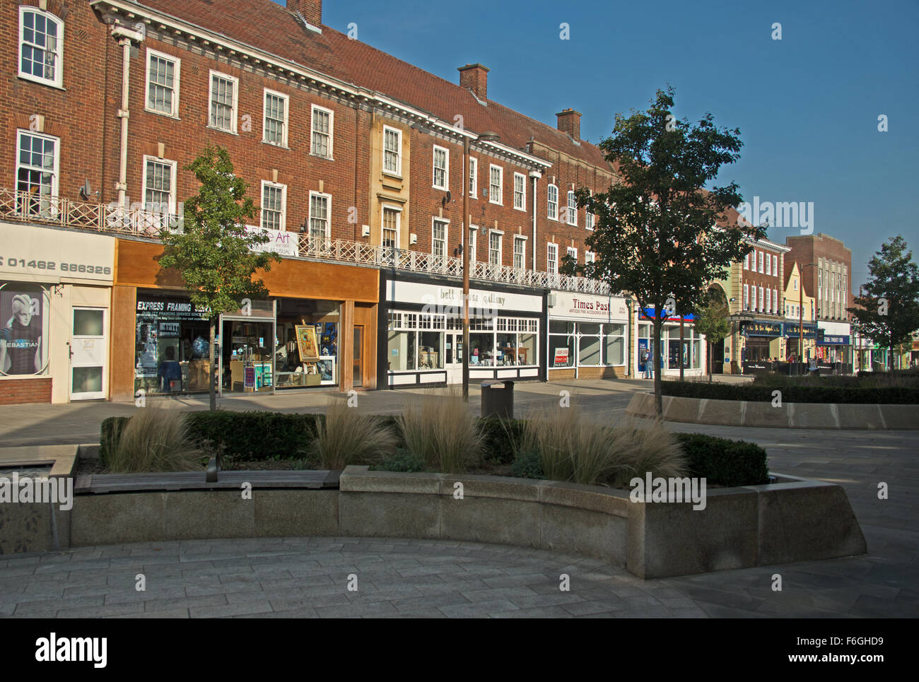 Letchworth Garden City Shops Pedestrian Zone Hertfordshire England ...