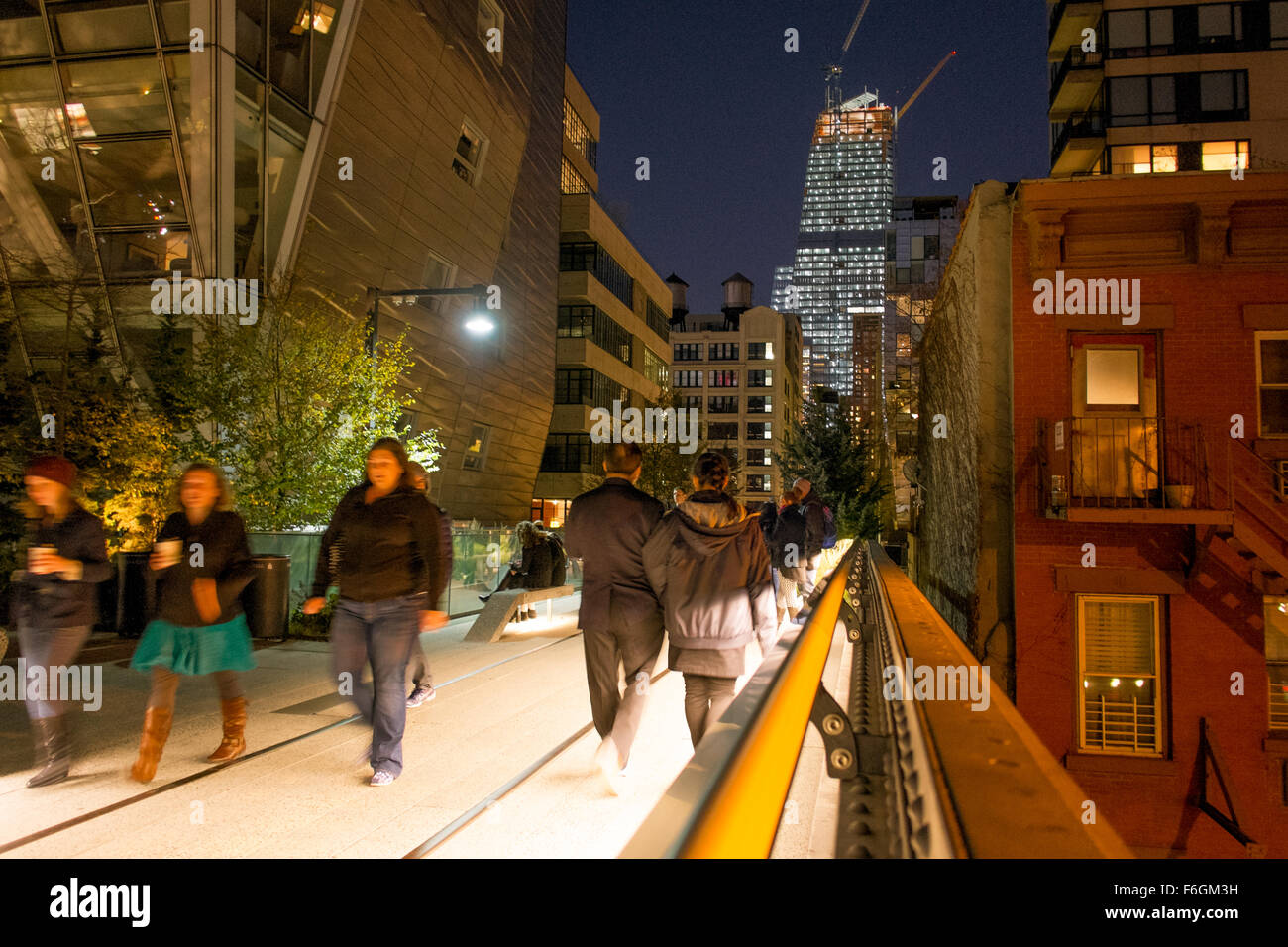 The High Line park in New York City, USA. A regeneration project to ...