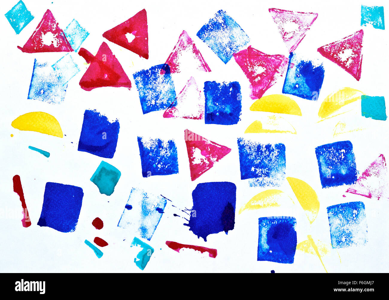 Colorful prints of watercolors Stock Photo - Alamy