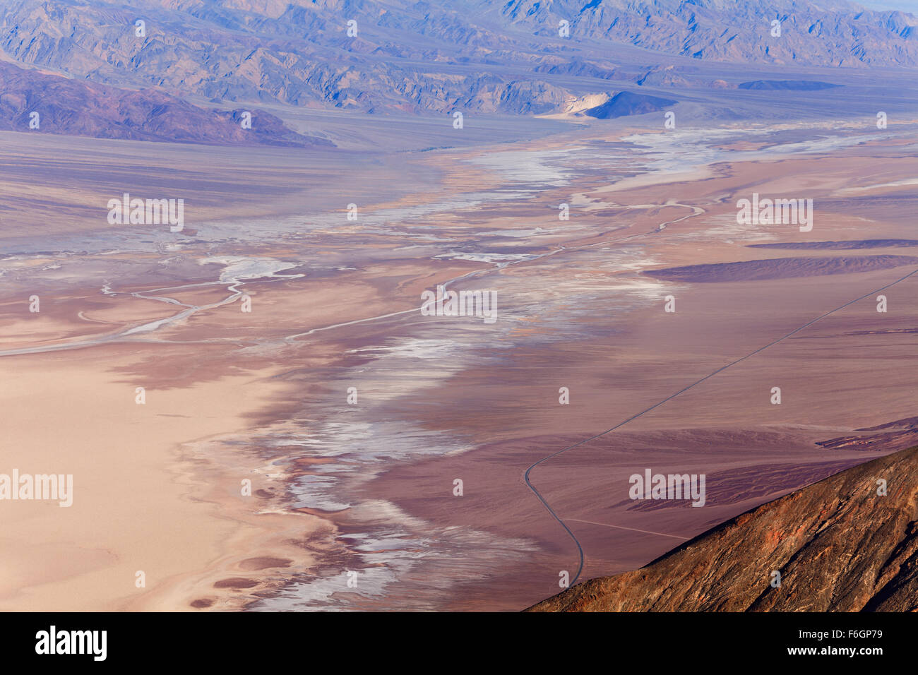 Death Valley from above with salted grounds Stock Photo - Alamy
