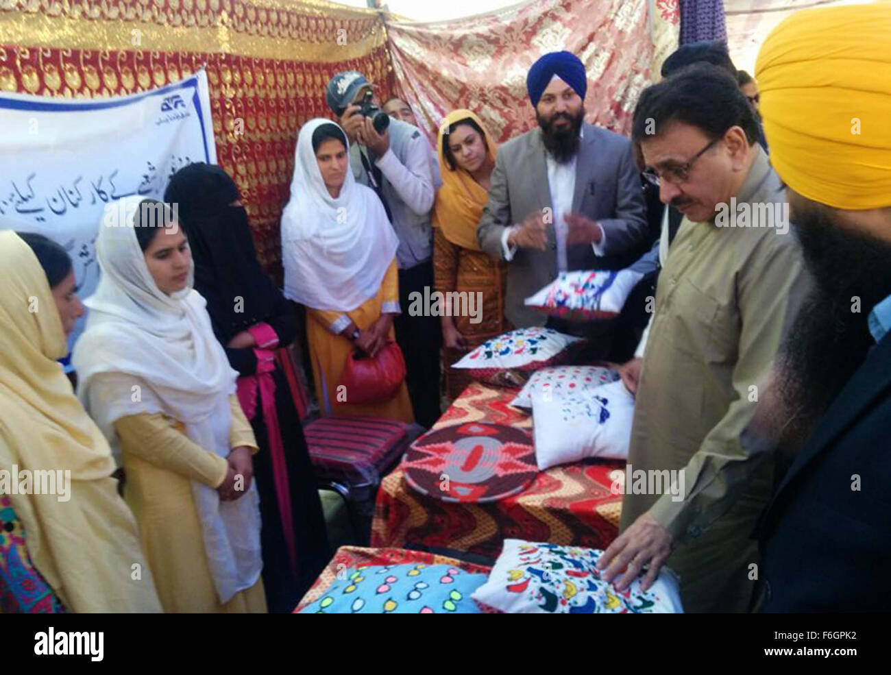 Punjab Minister for Human Resources and Labour Raja Ashfaq Sarwar taking keen interest during ...