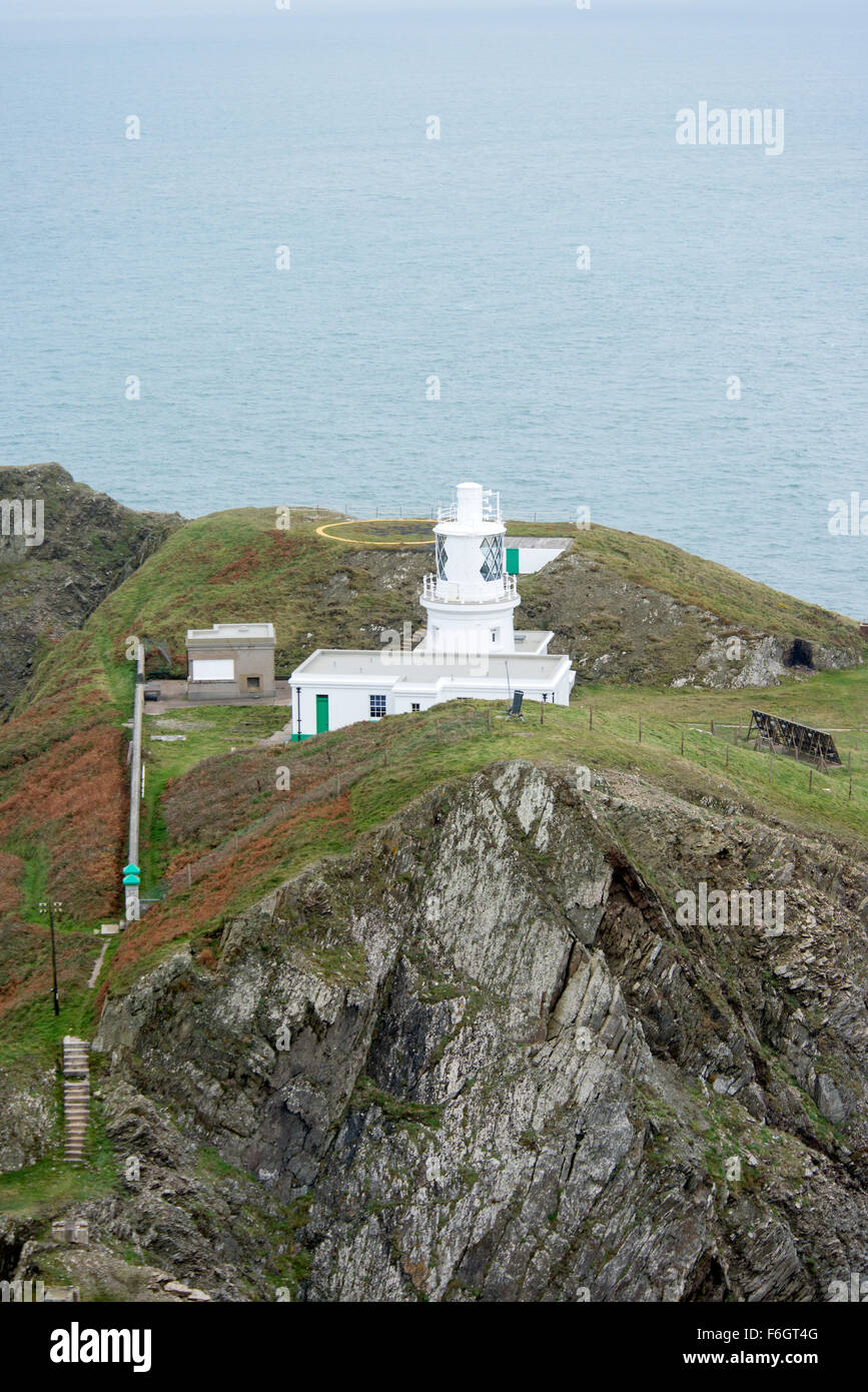 Lighthouse on Lundy Island in the Bristol Channel Stock Photo - Alamy