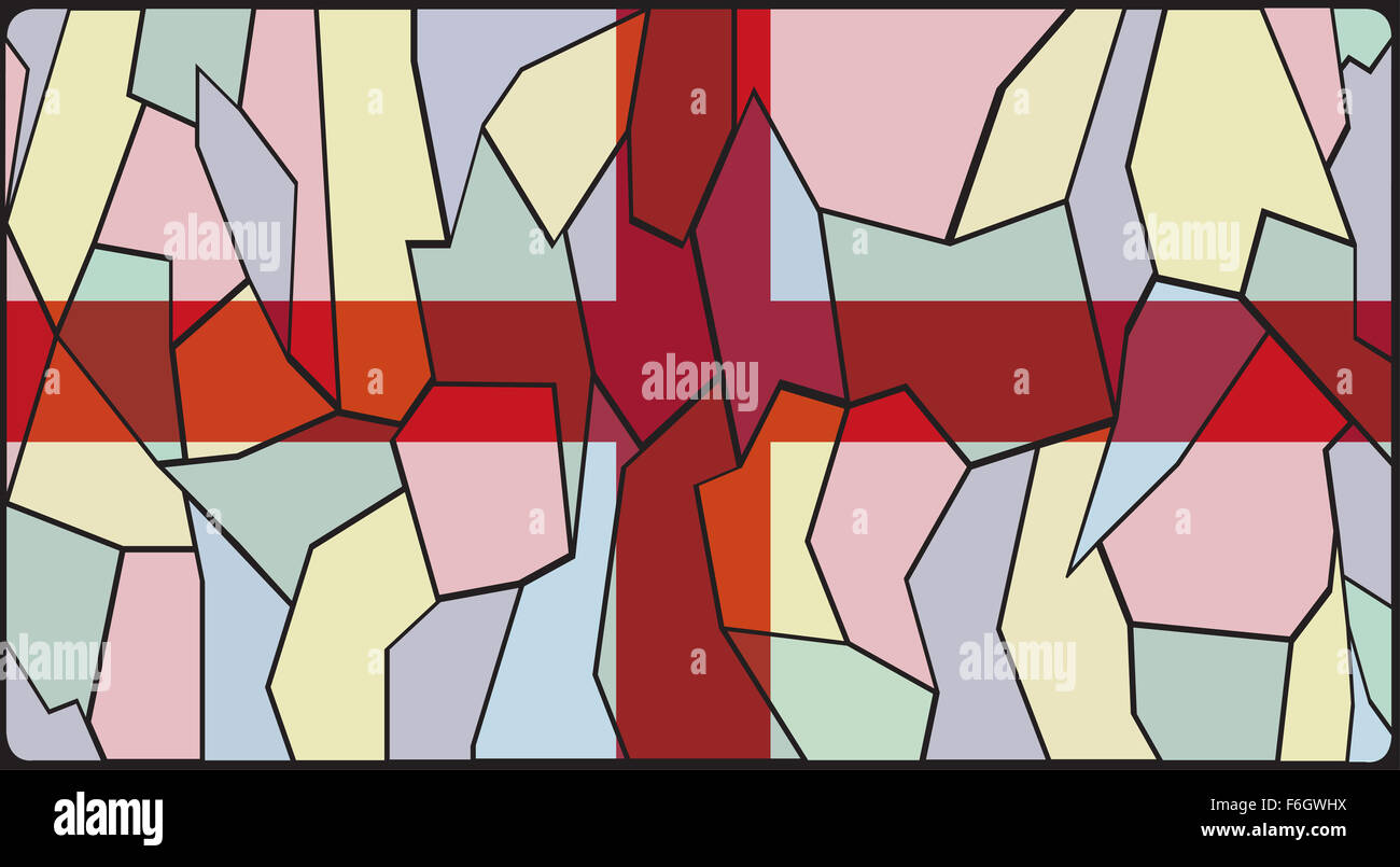 An England flag design on a stained glass window Stock Photo - Alamy