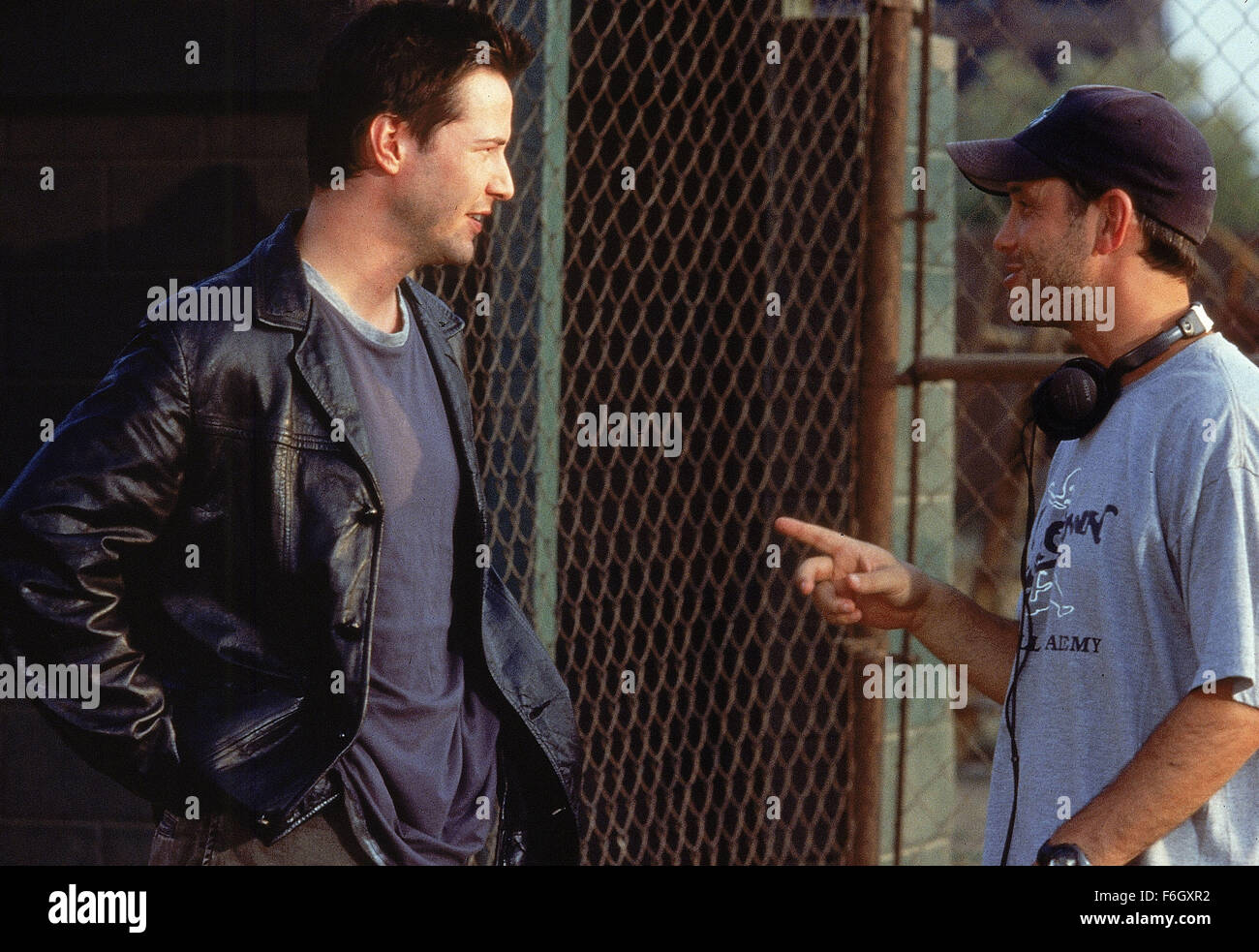 Sep 10, 2001; Los Angeles, CA, USA; KEANU REEVES and director BRIAN ...