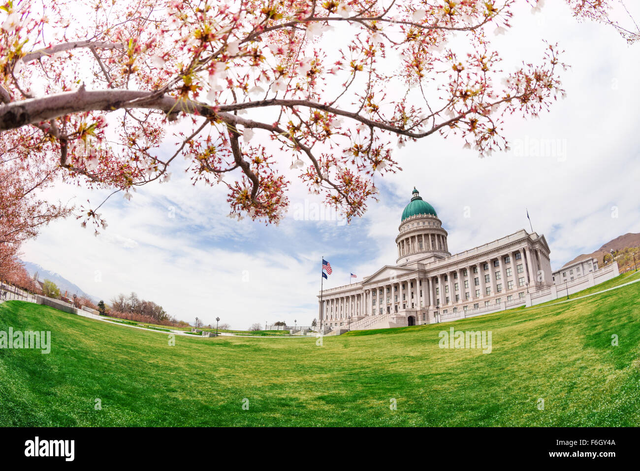 Beautiful fish-eye view of Utah Capitol building Stock Photo - Alamy