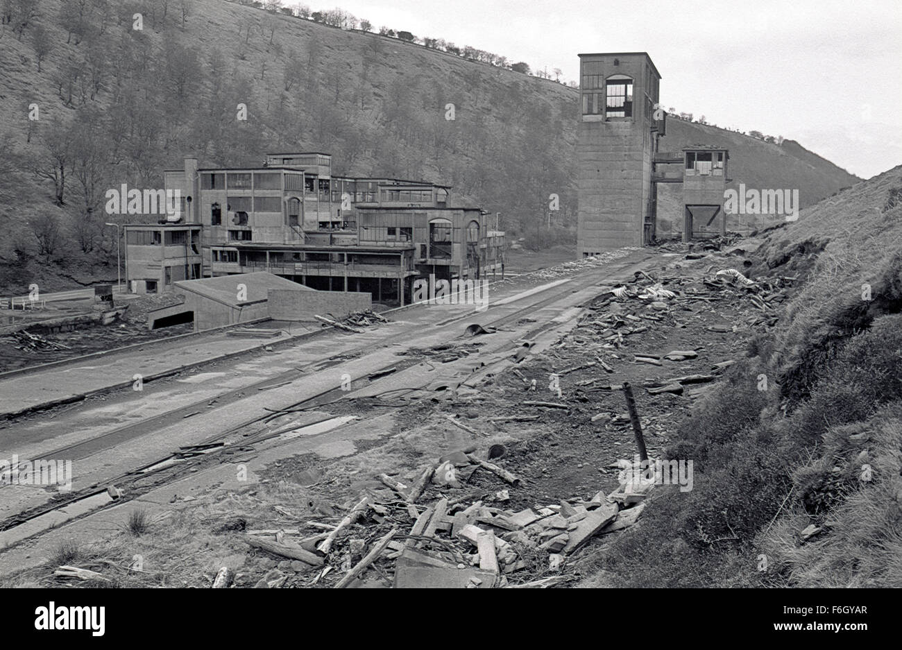 Abandoned colliery, south Wales. Hafodrynys was a drift mine which was ...
