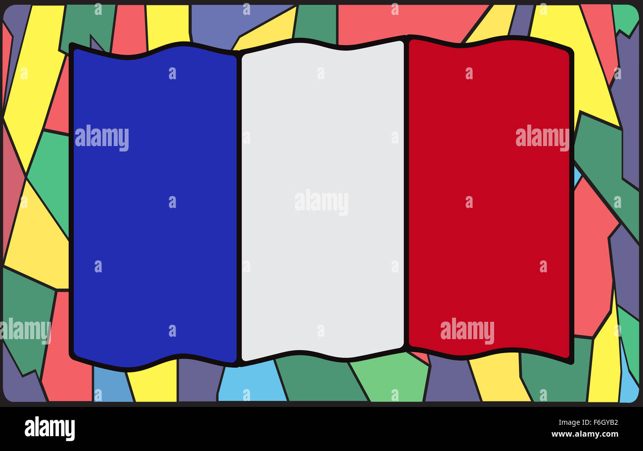 A French flag design on a stained glass window Stock Photo - Alamy