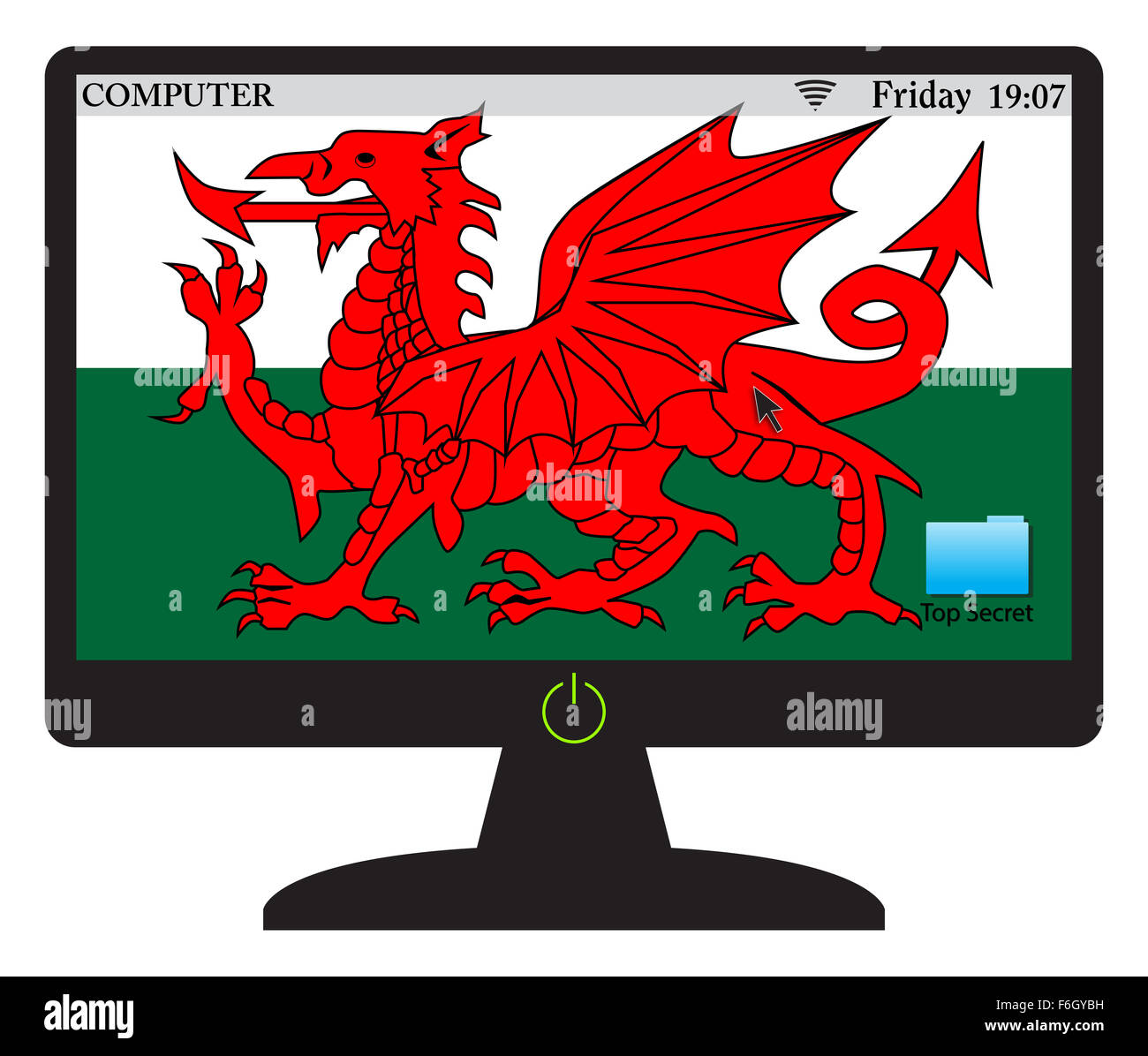 Welsh dragon outline hi-res stock photography and images - Alamy