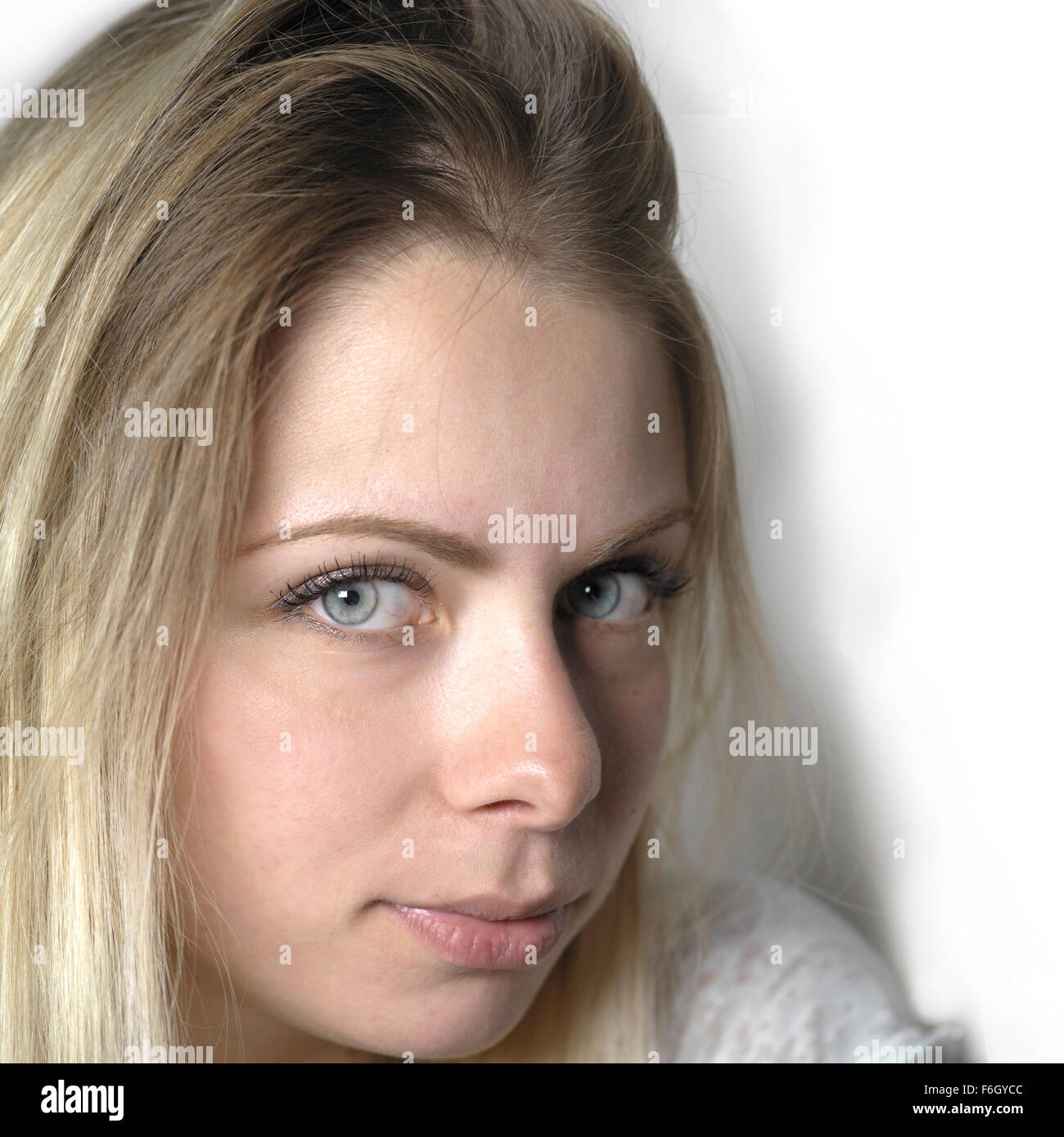 Young Blond Smile Stock Photo - Alamy