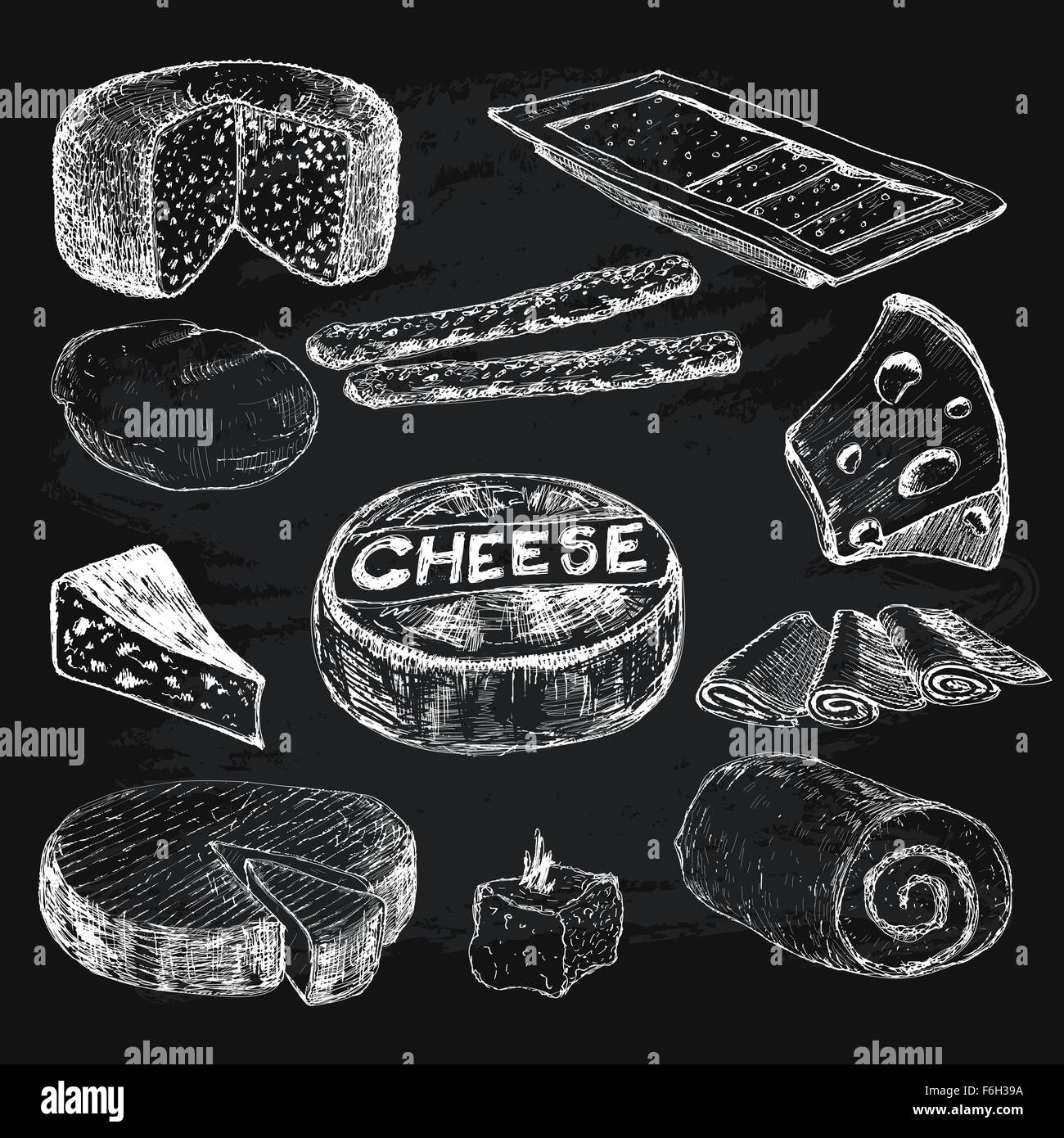 Cheese. Collection of graphic illustrations Stock Vector Image & Art ...
