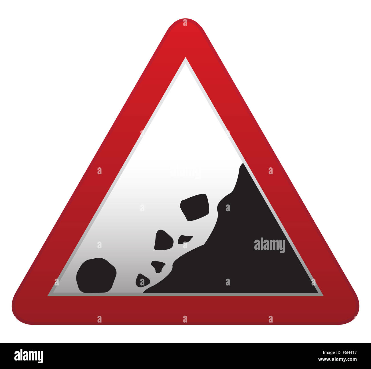 Roadsign falling rocks hi-res stock photography and images - Alamy