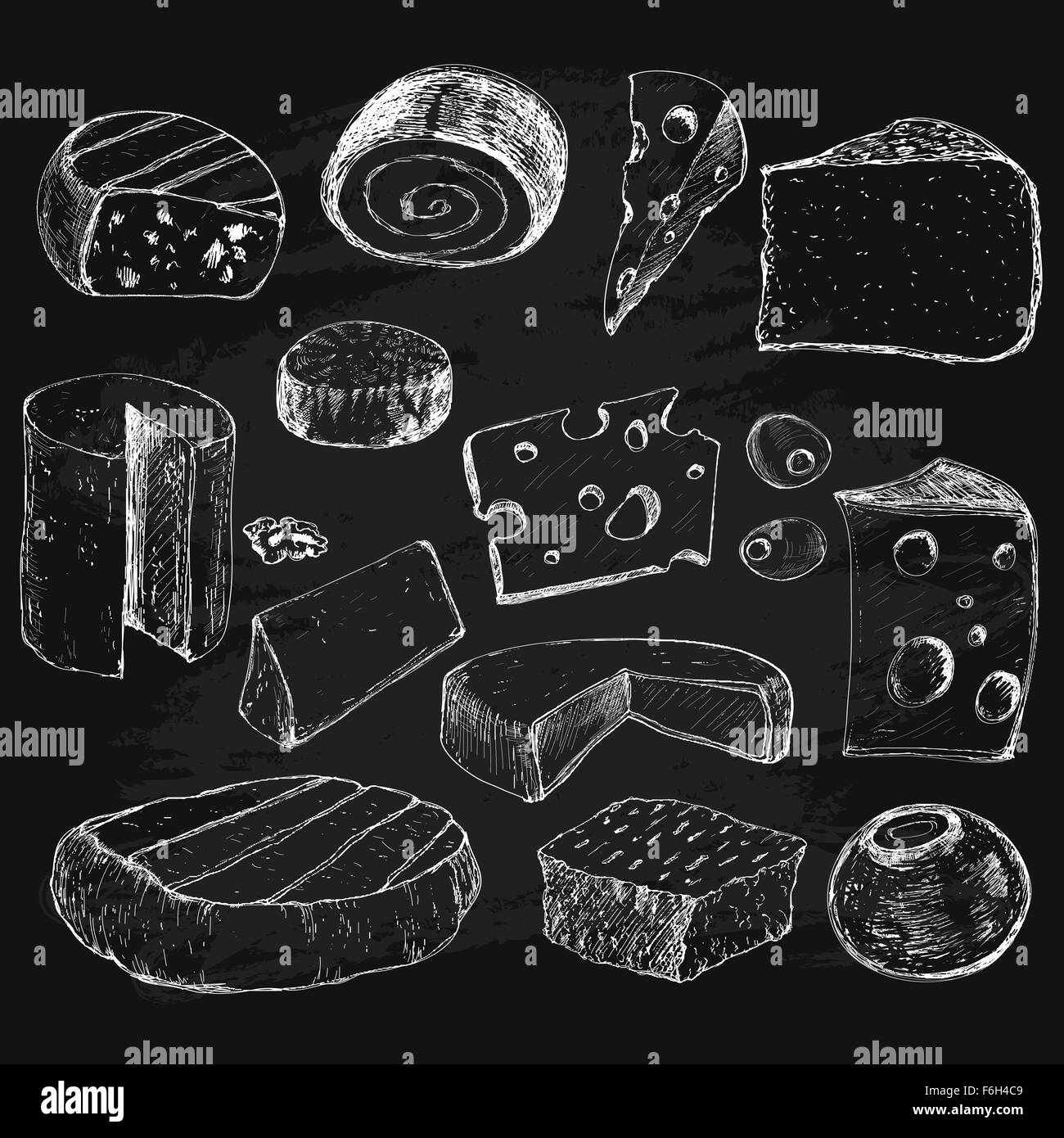 Cheese. Collection of graphic illustrations Stock Vector Image & Art ...