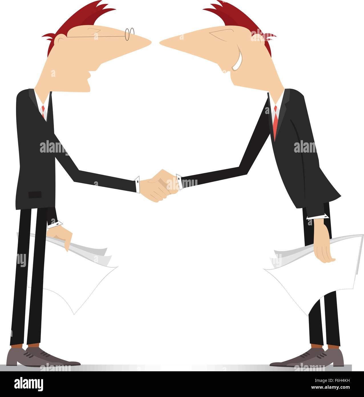 Two men come to terms and shake hands Stock Vector Image & Art - Alamy
