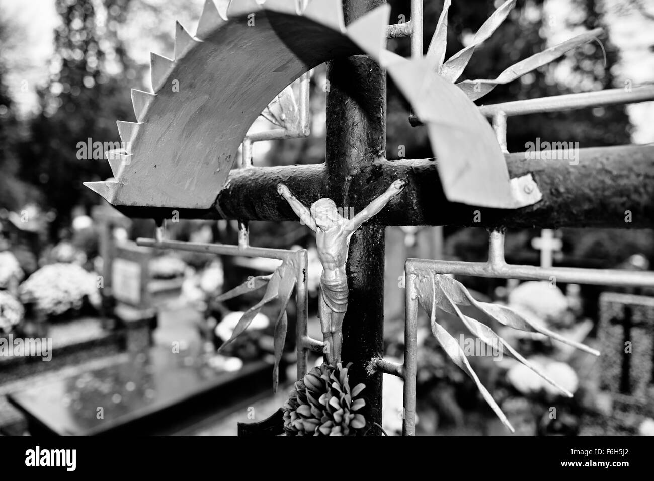 Catholic religious symbols on the Catholic cemeteries in Poland ...