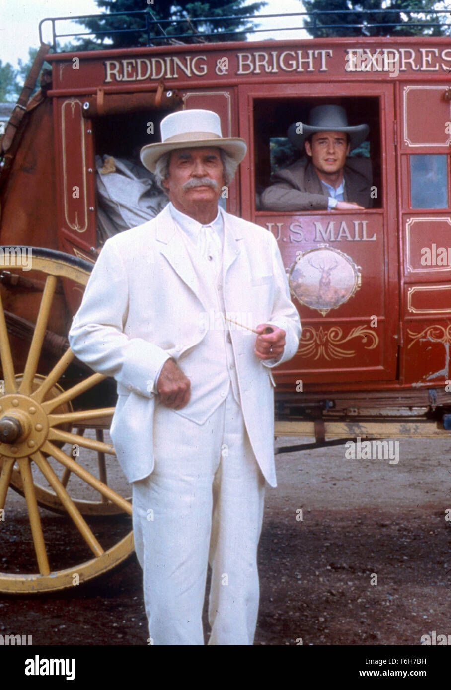 Mar 16, 2002; Hollywood, CA, USA; ROBIN DUNNE (background) as Young Samuel Clemens and JAMES ...