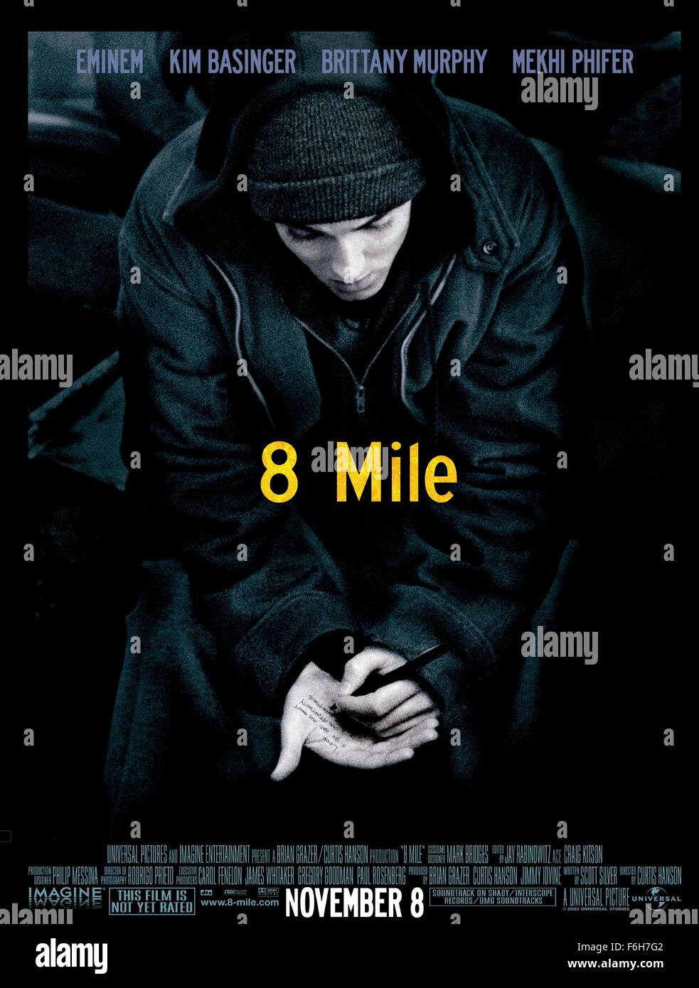 Jun 03, 2002; Hollywood, CA, USA; Poster for the drama ''8 Mile ...