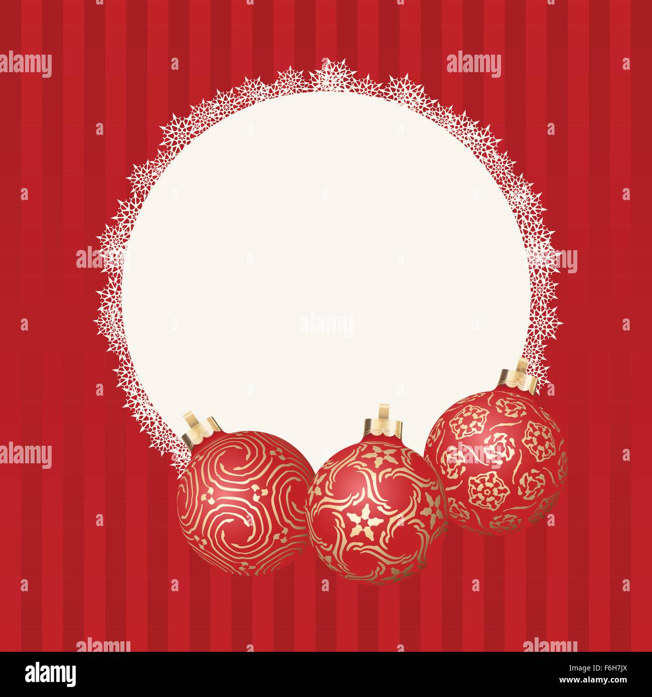 Text frame with white snowflakes border and three different Christmas ...