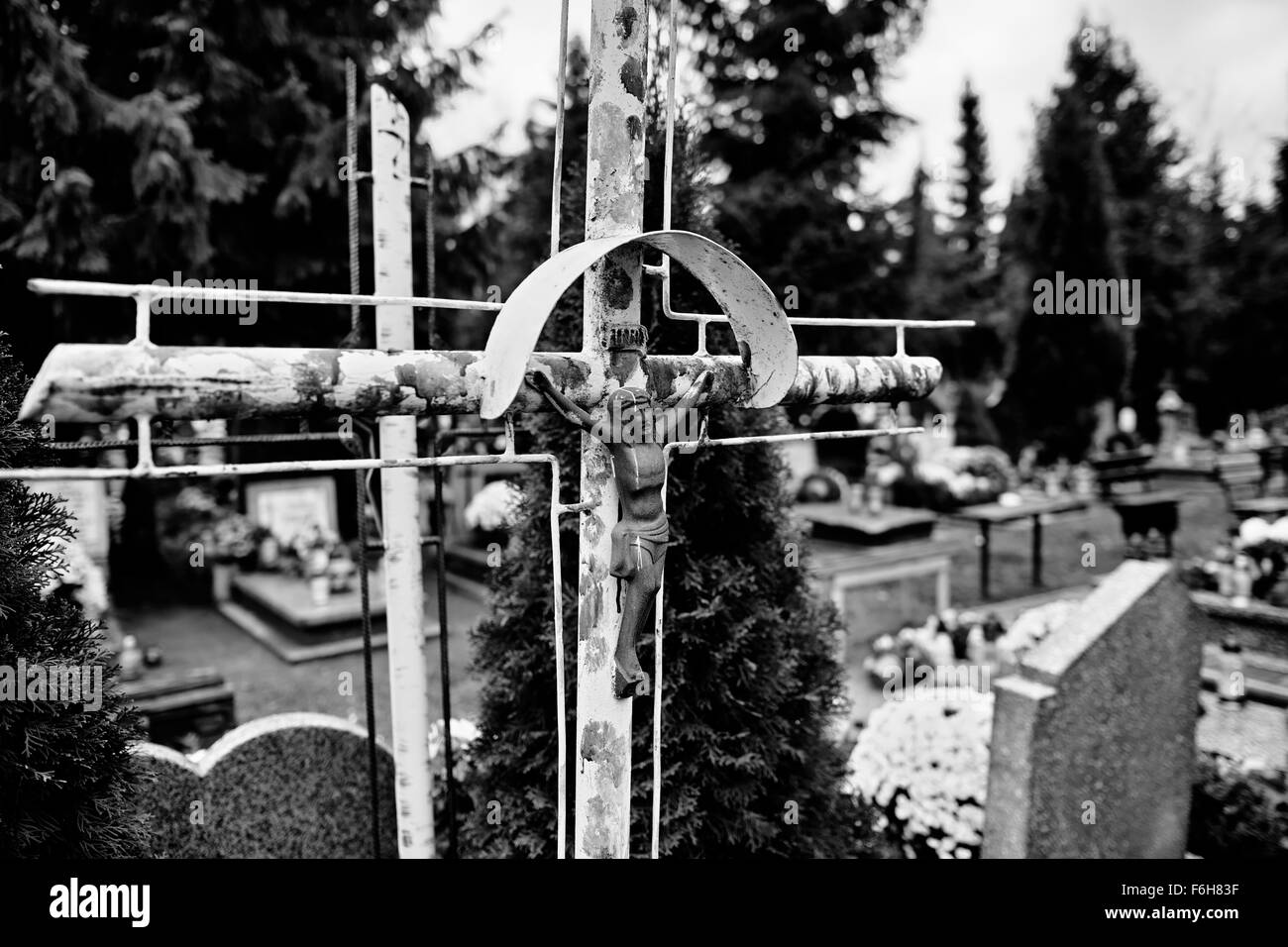 Catholic religious symbols on the Catholic cemeteries in Poland ...