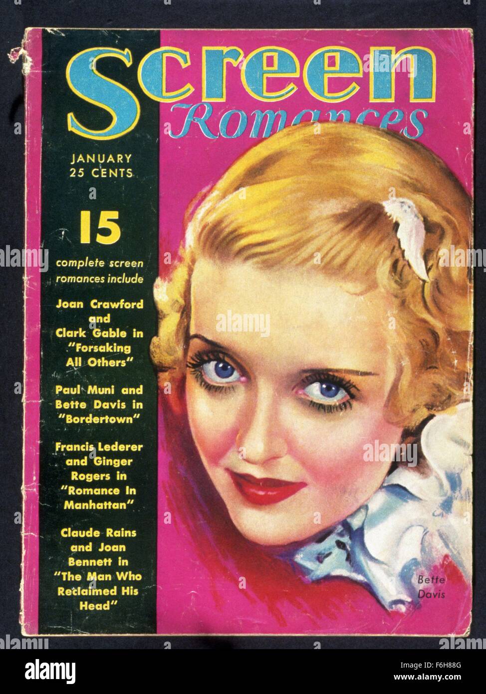 1935, Film Title: SCREEN ROMANCES. (Credit Image: SNAP Stock Photo - Alamy