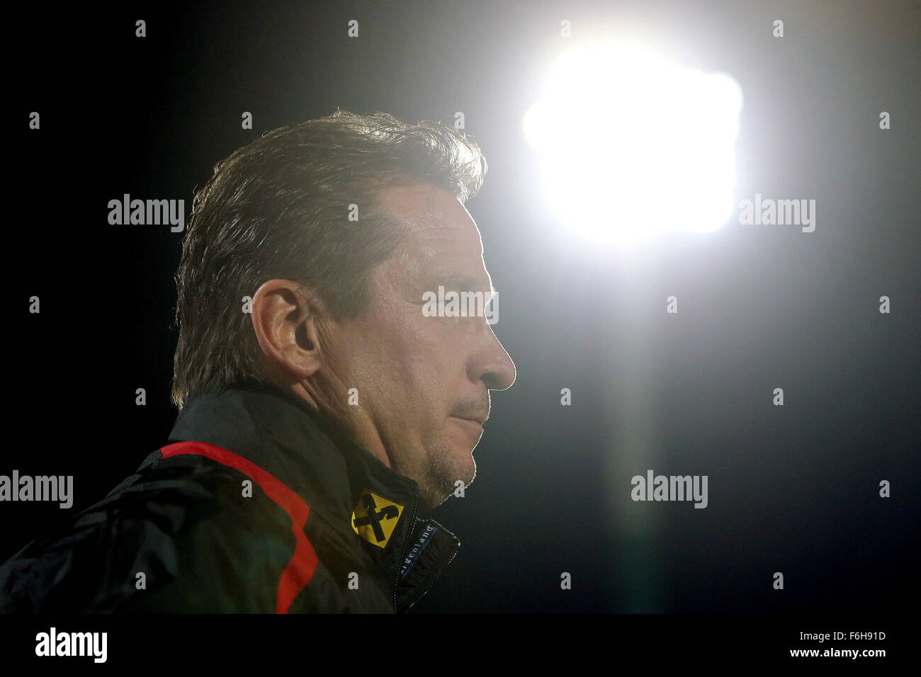 Fuerth, Germany. 17th Nov, 2015. Austria coach Werner Gregoritsch ...