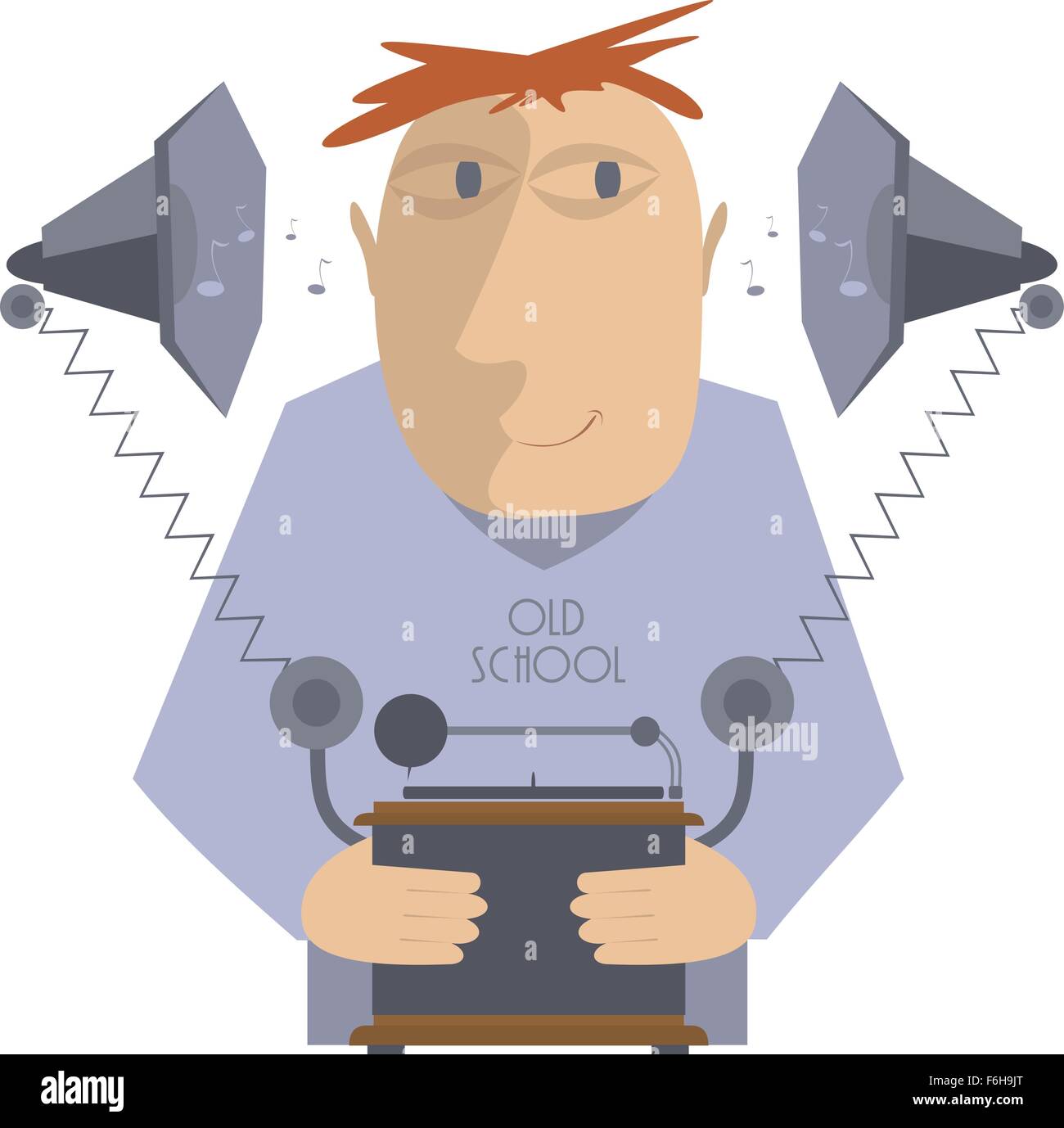 Retro music lover Stock Vector Images - Alamy