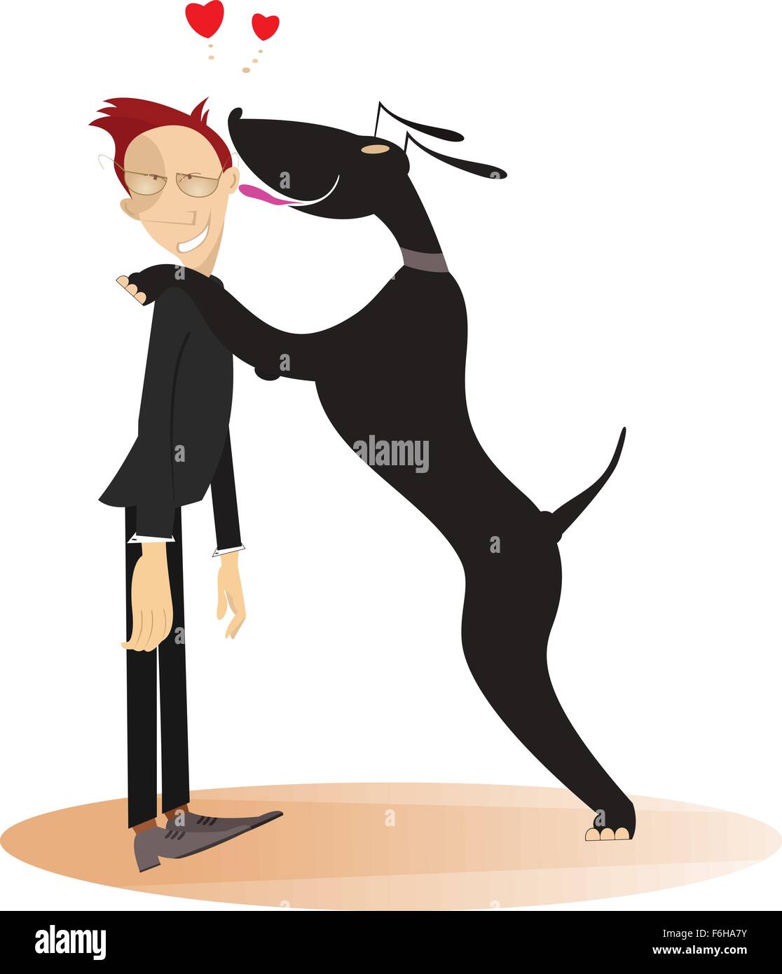 Dog and master Stock Vector Image & Art - Alamy