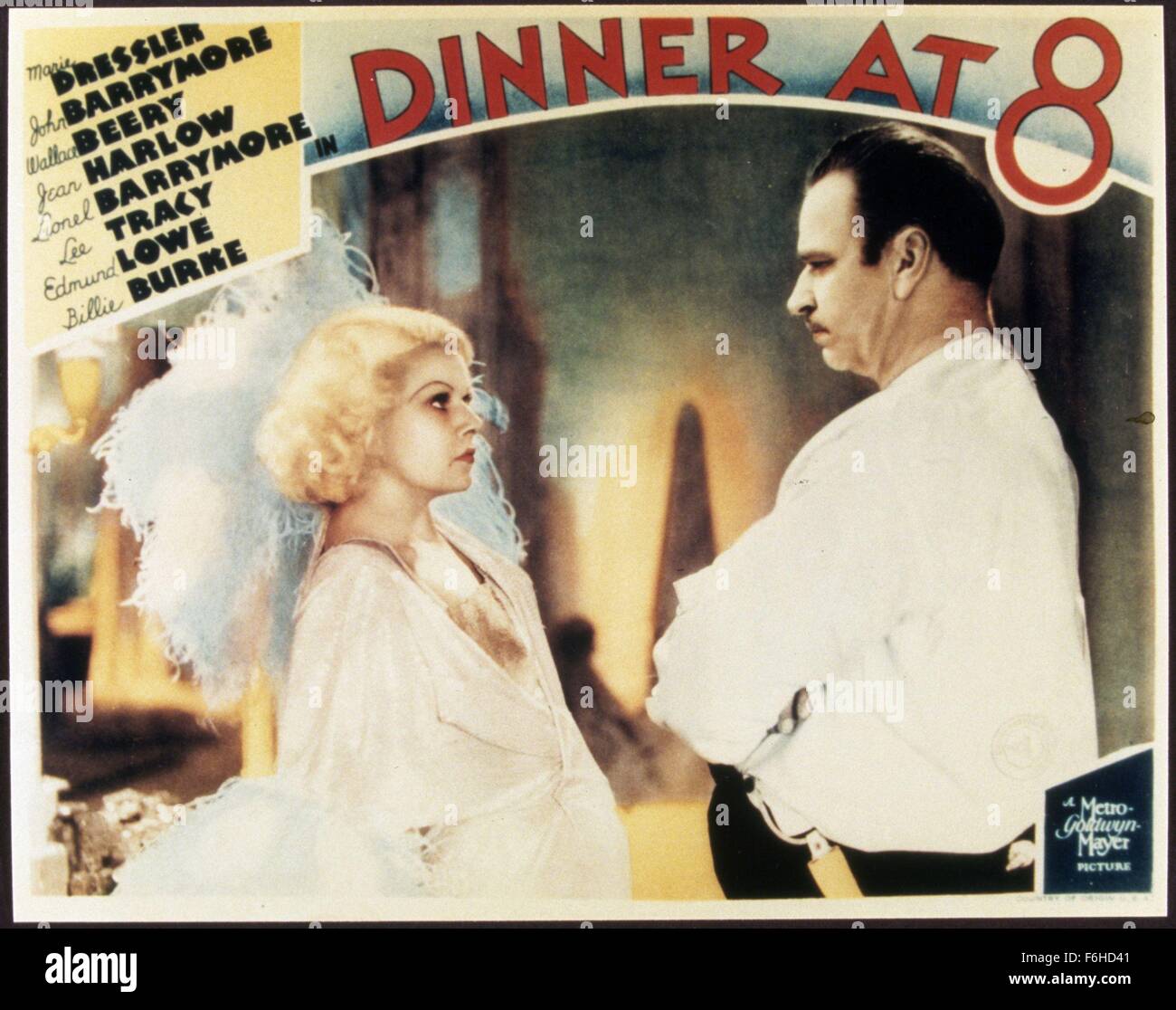 1933, Film Title: DINNER AT EIGHT, Director: GEORGE CUKOR, Studio: MGM ...