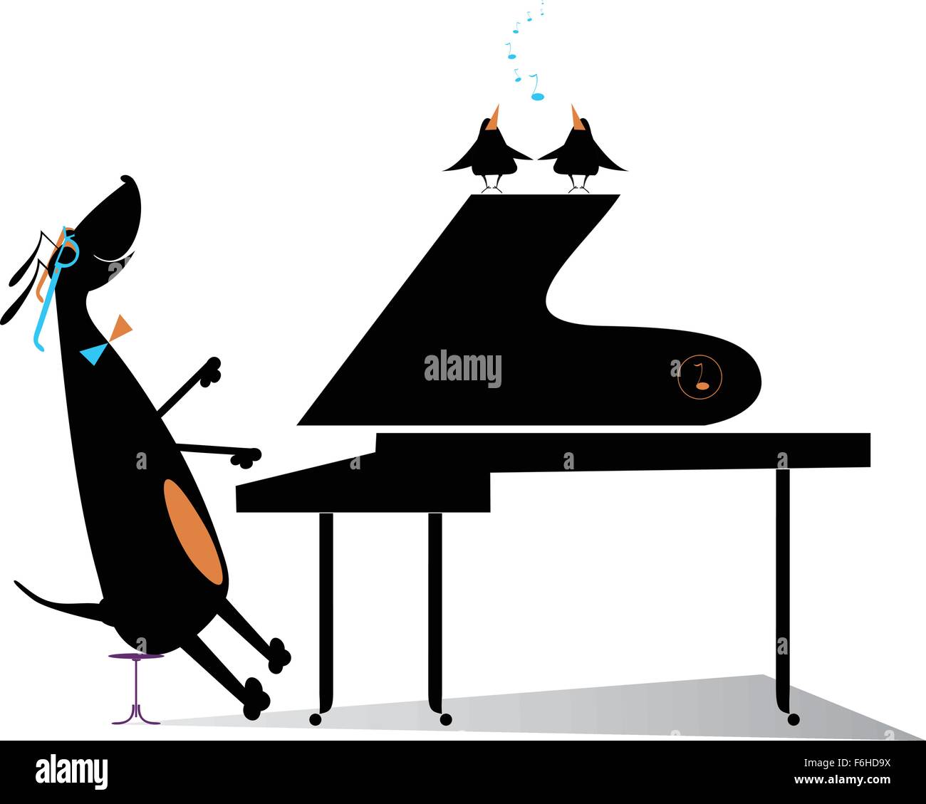 Plays the piano Stock Vector Images - Alamy