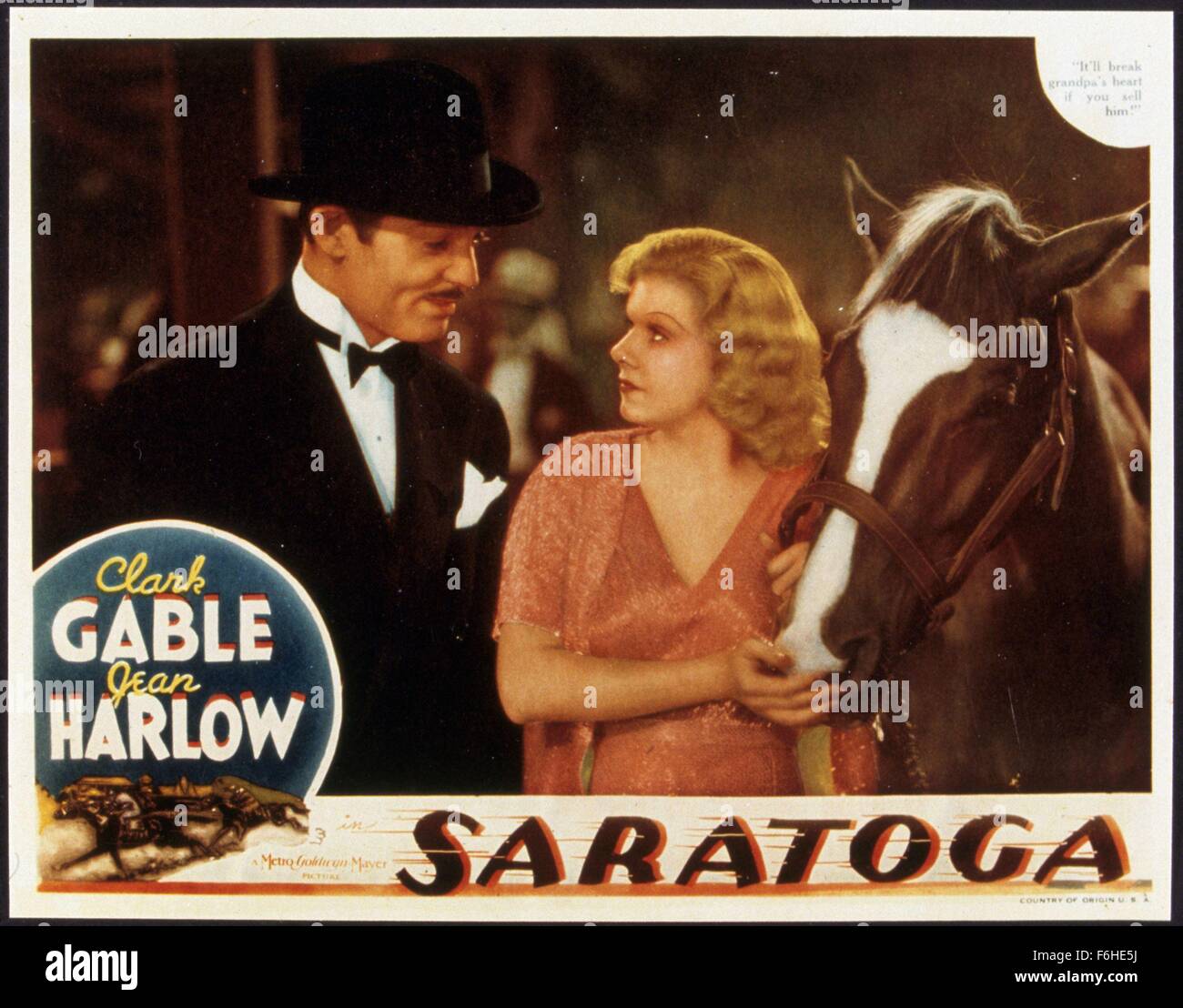 Saratoga 1937 jean harlow hi-res stock photography and images - Alamy