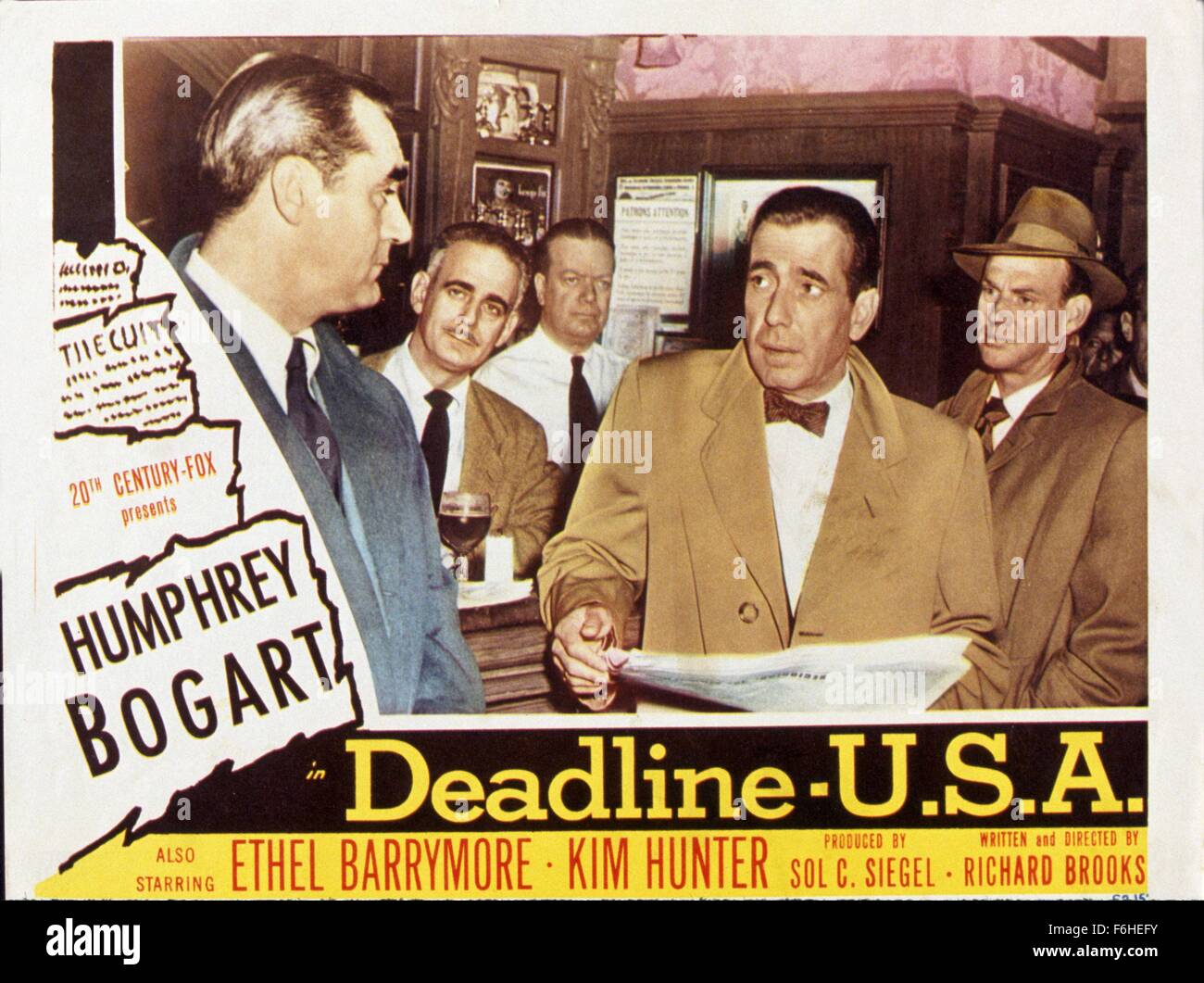 1952, Film Title: DEADLINE, U.S.A., Director: RICHARD BROOKS, Studio ...