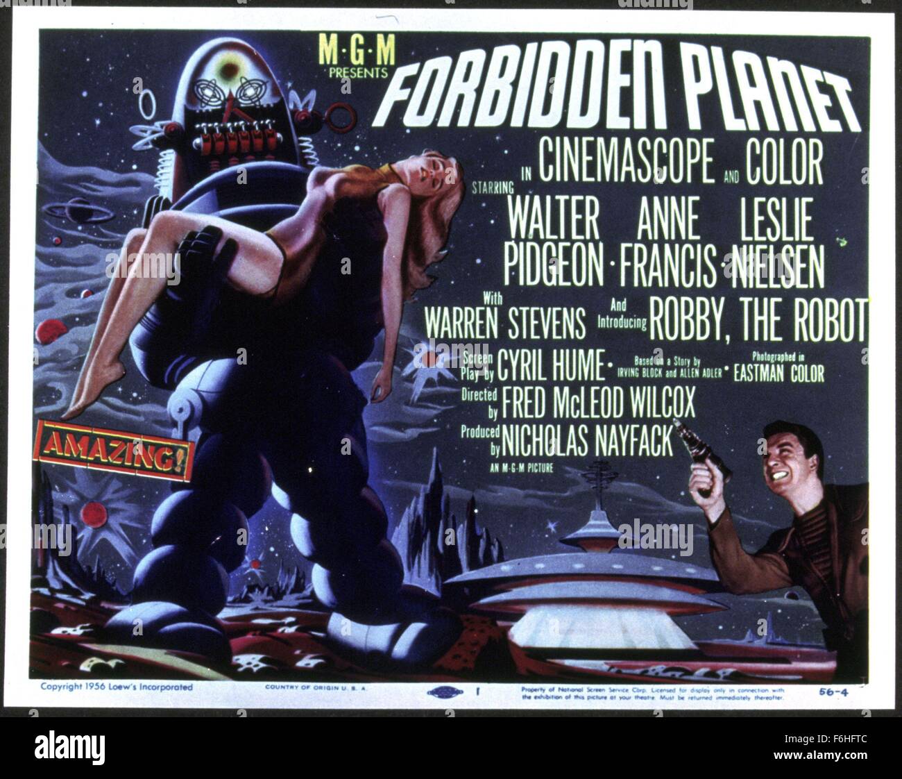 1956, Film Title: FORBIDDEN PLANET, Director: FRED McLEOD WILCOX ...