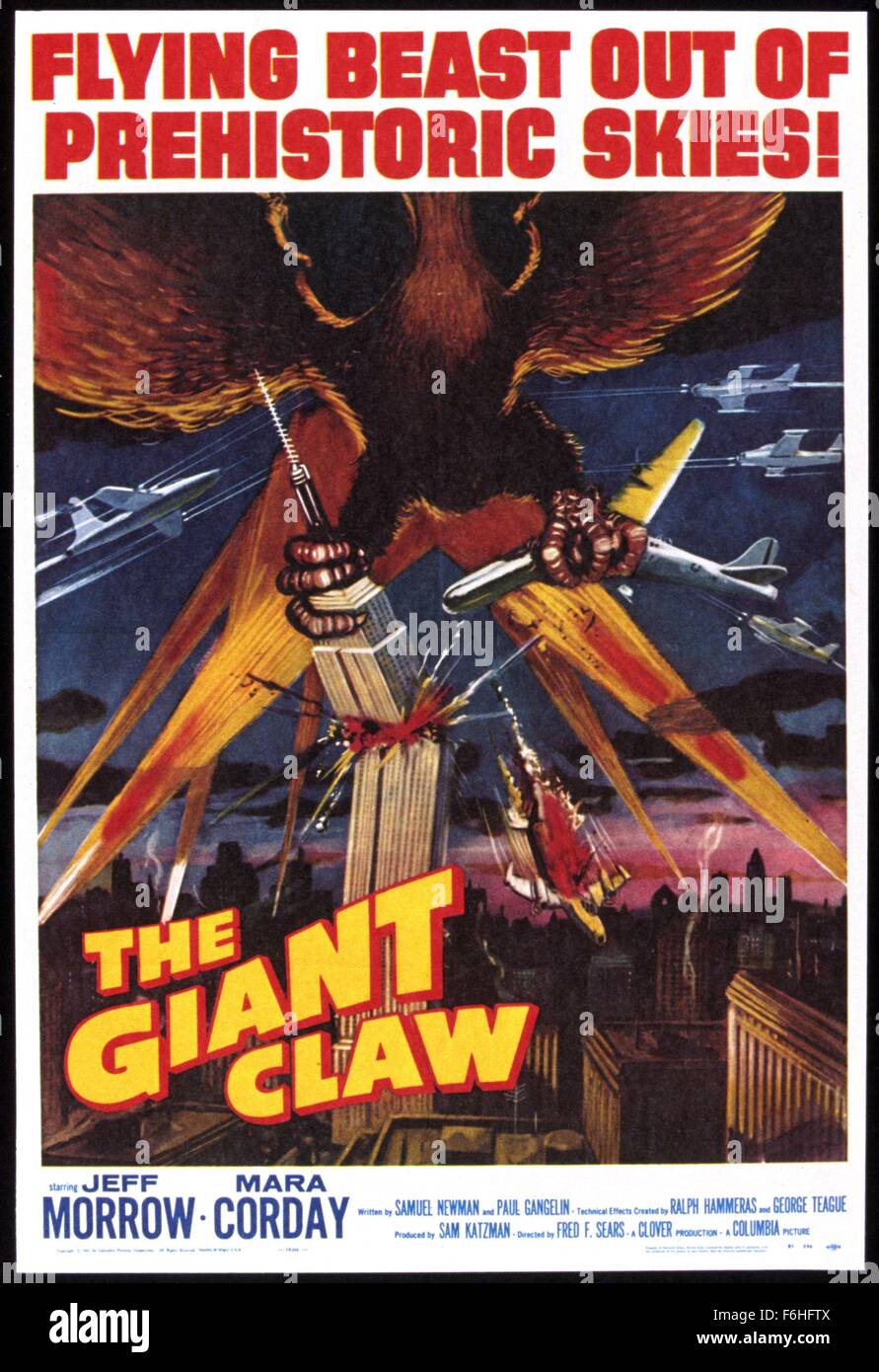 1957, Film Title: GIANT CLAW, Director: FRED F SEARS, Studio: COLUMBIA ...
