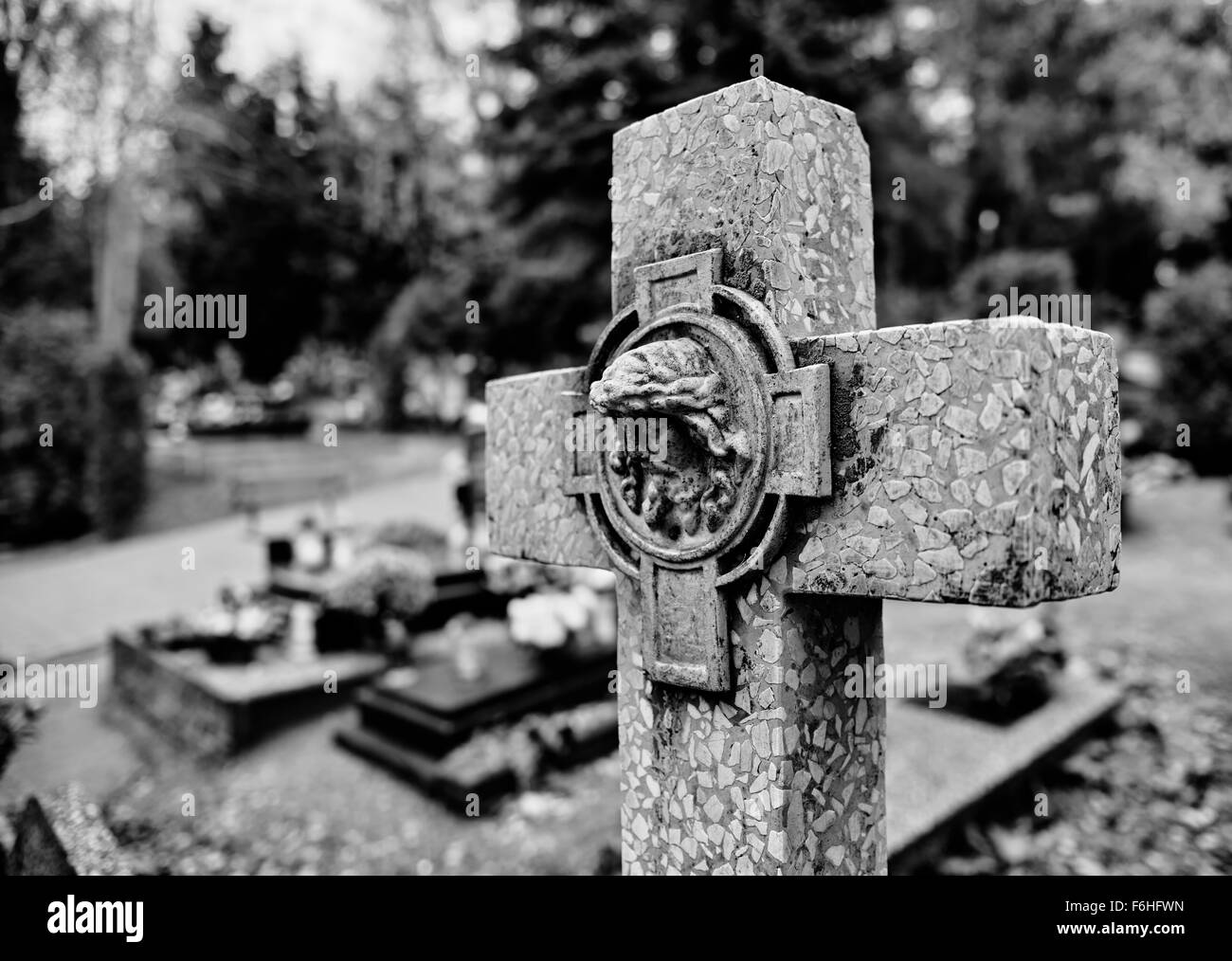 Catholic religious symbols on the Catholic cemeteries in Poland ...