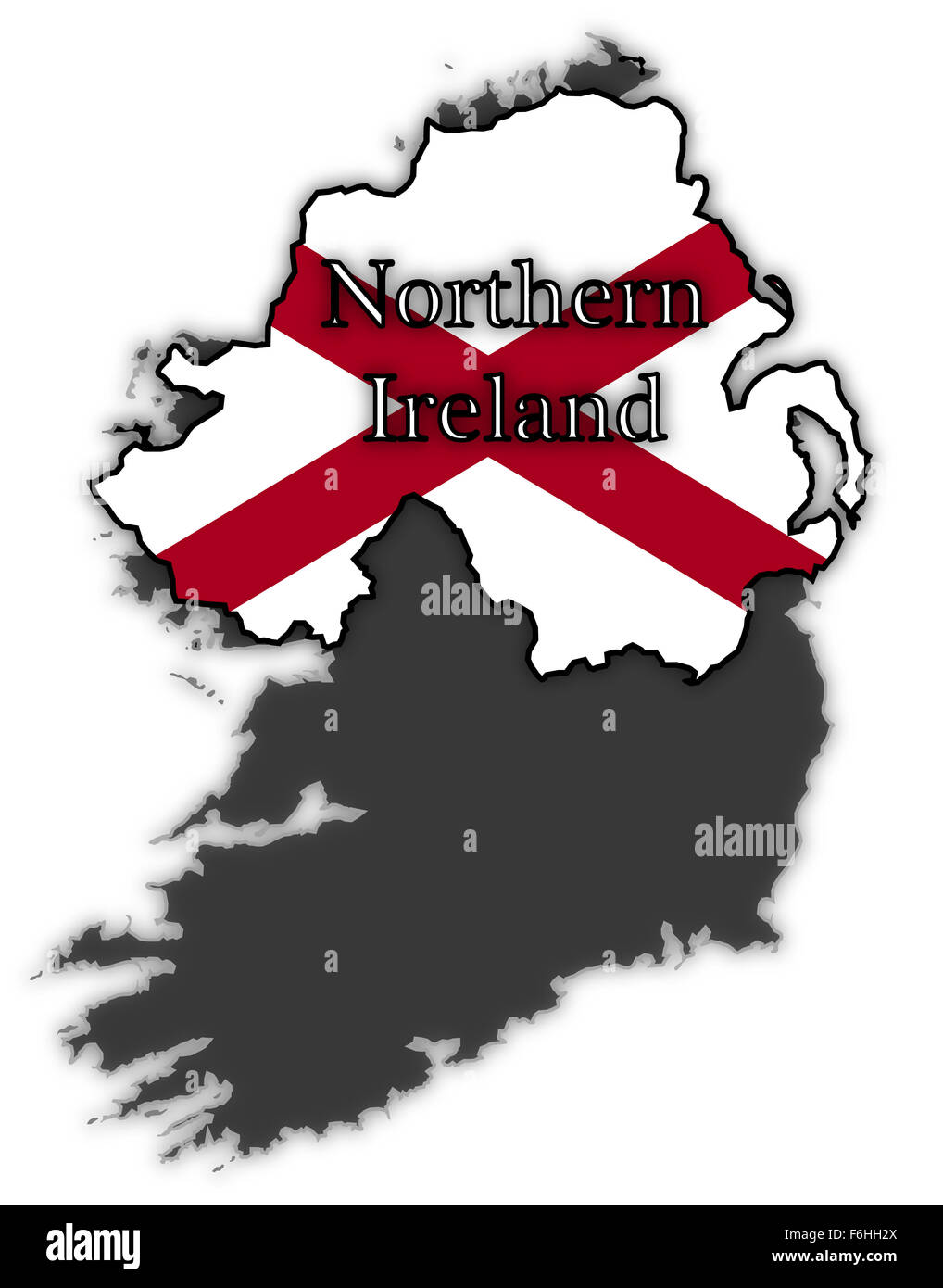 Ireland map blank vector Cut Out Stock Images & Pictures - Alamy