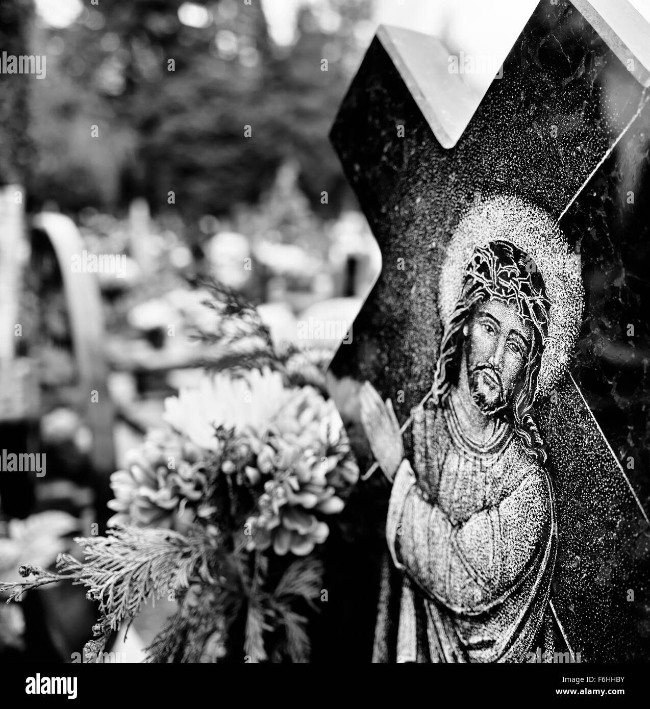 Catholic religious symbols on the Catholic cemeteries in Poland ...