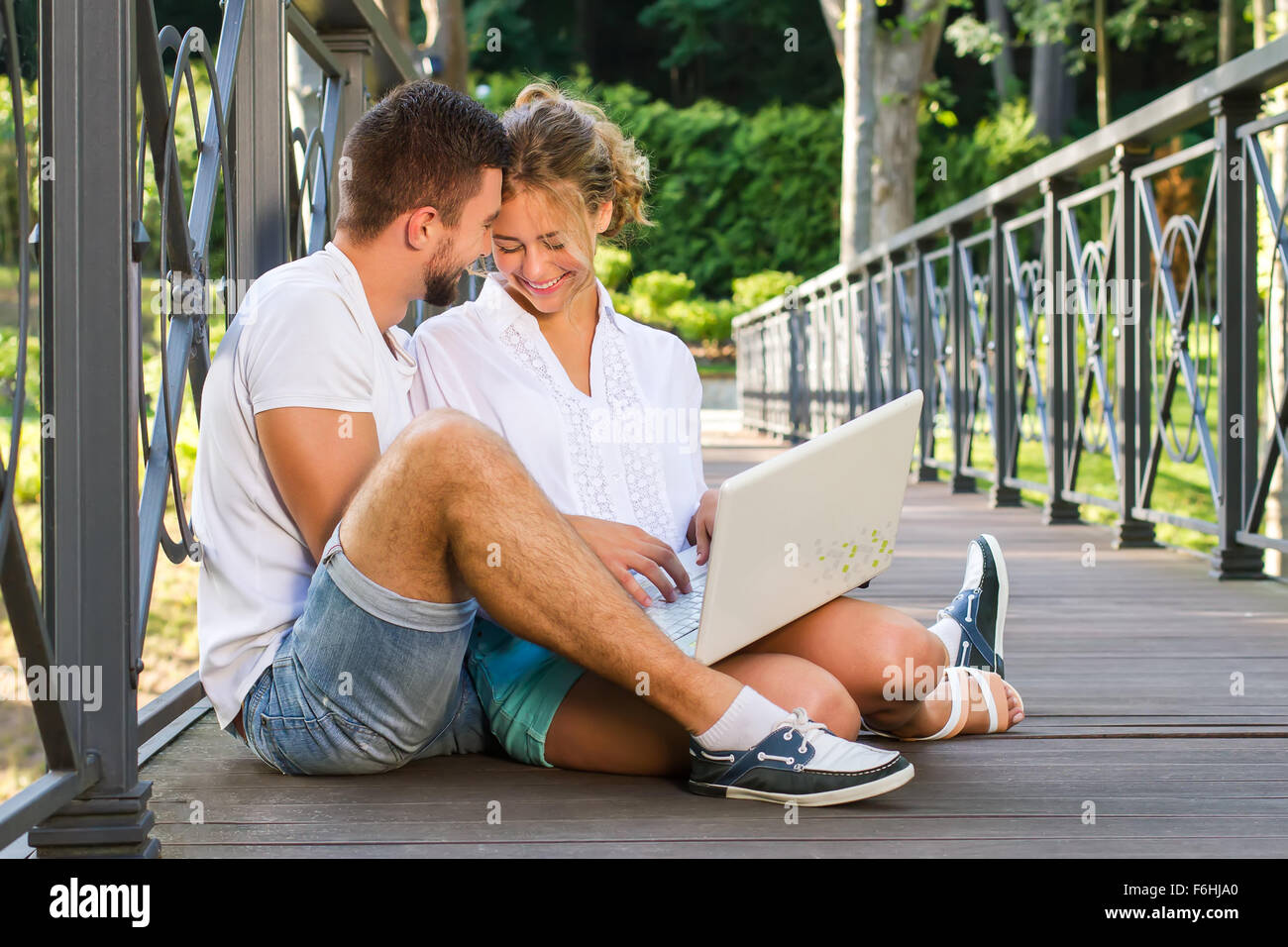 Ð¡ouple in love leaning head against each other Stock Photo - Alamy