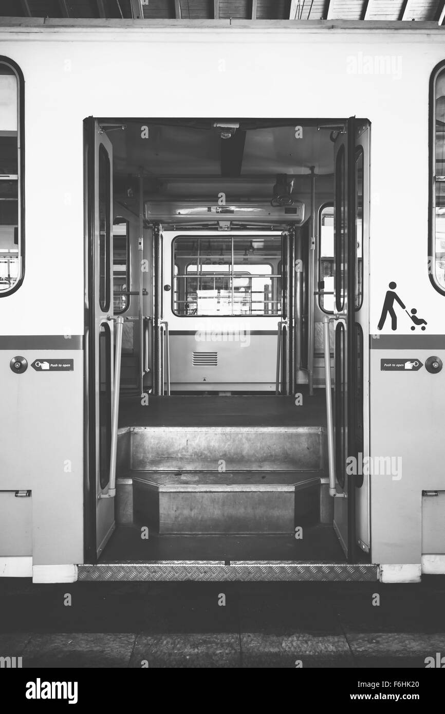 Storage in open warehouse Black and White Stock Photos & Images - Alamy