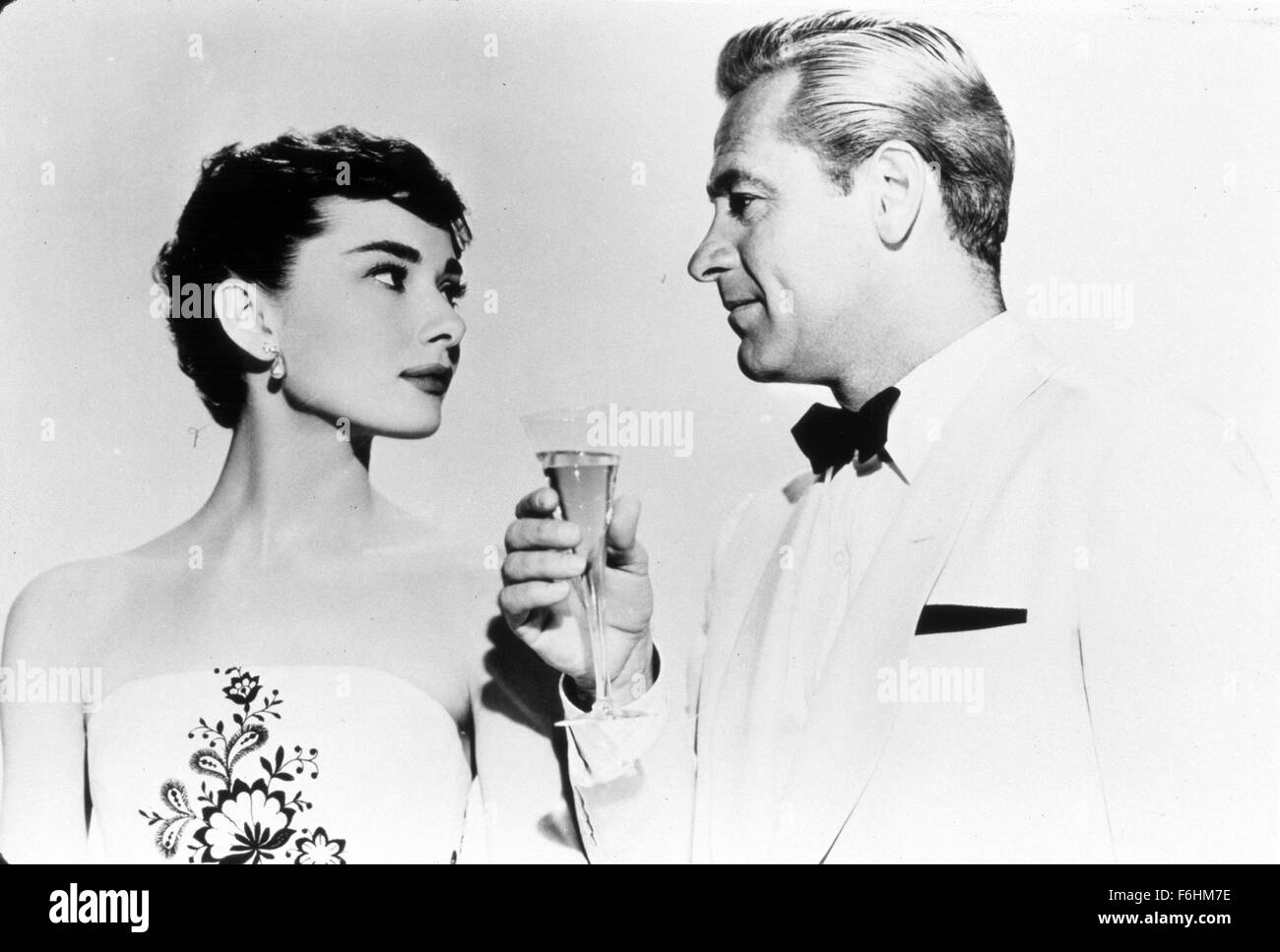 1954, Film Title: SABRINA, Director: BILLY WILDER, Pictured: 1954, AUDREY HEPBURN, WILLIAM ...