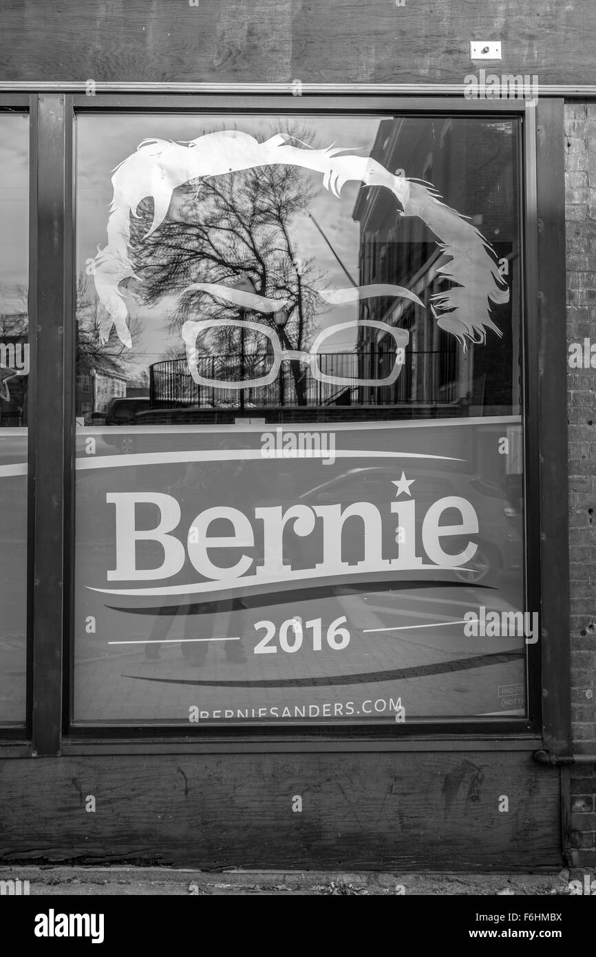 Bernie Sanders campaign headquarters in Claremont, New Hampshire for ...